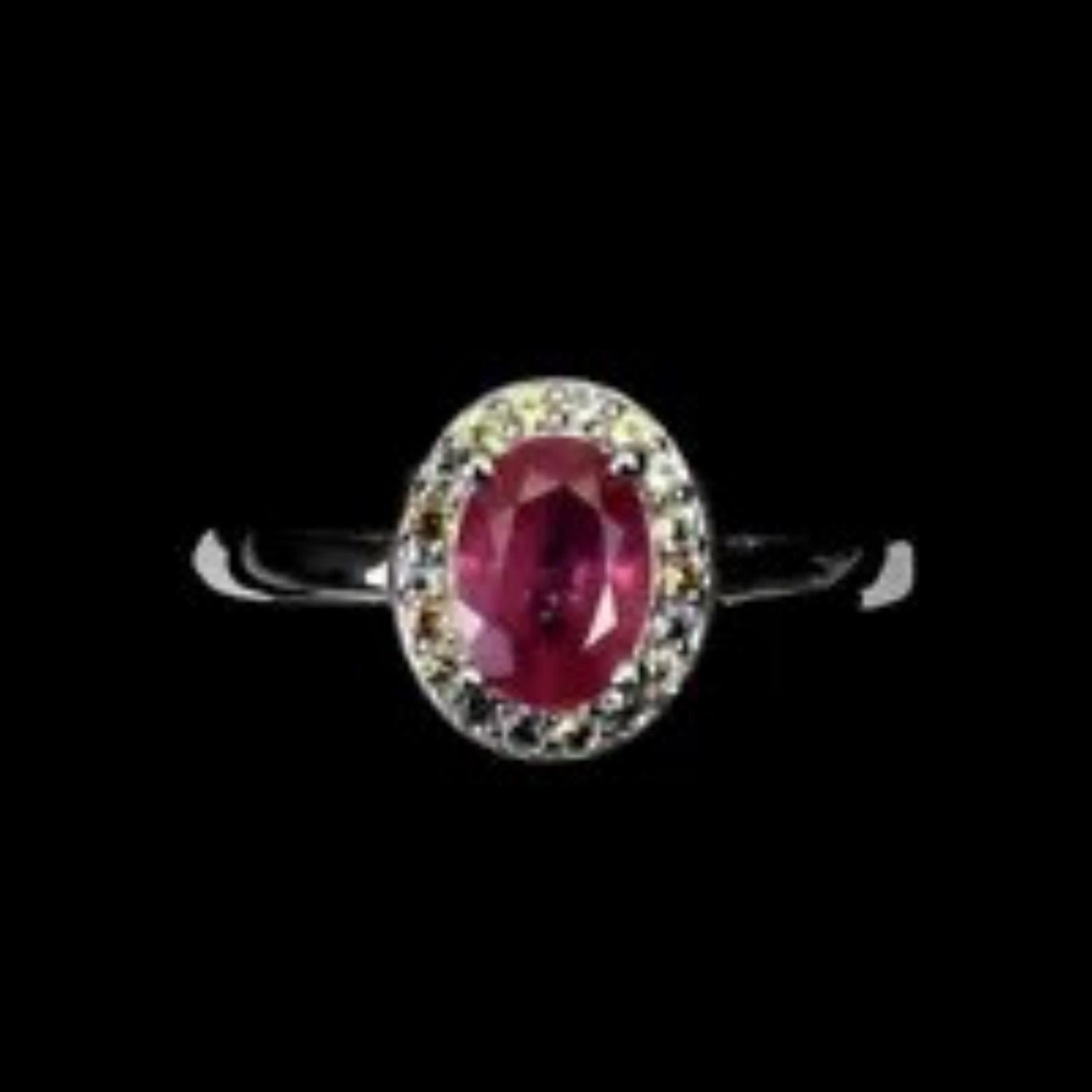 Natural Pigeon Blood Red Ruby & Sapphire Ring
