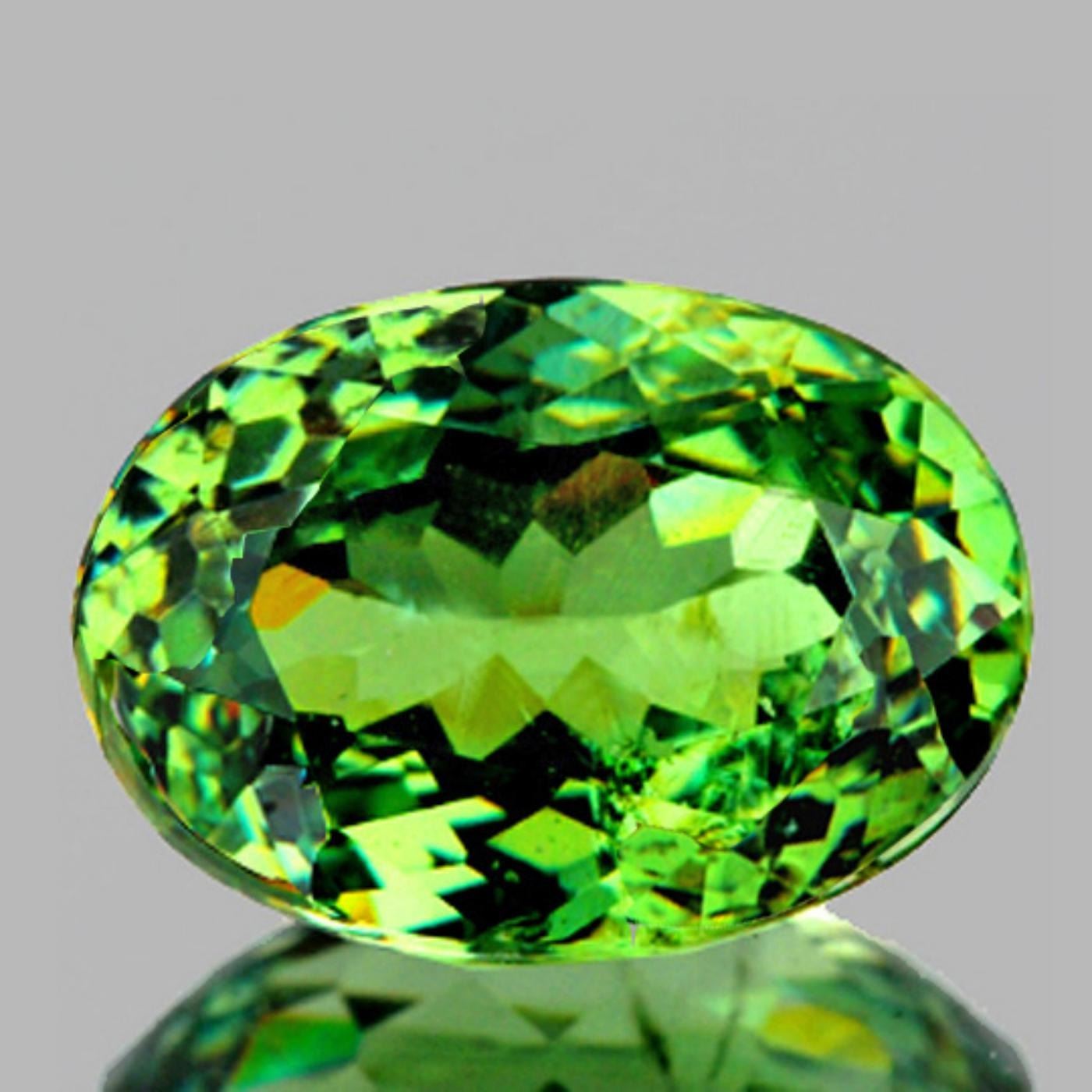 Natural Oval Rare Green Demantoid {Flawless-VVS}