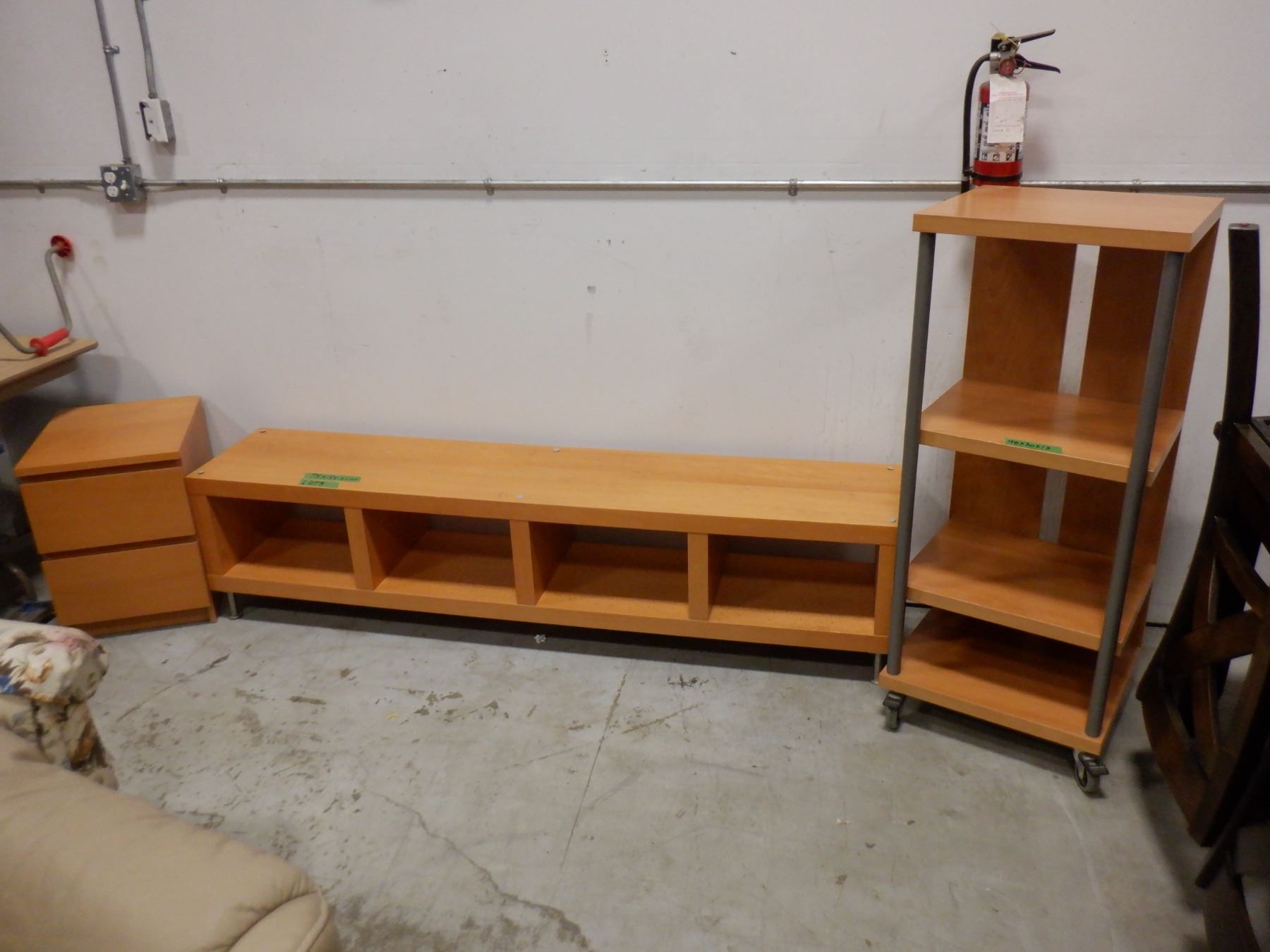 Set of shelves/ TV stand and side table, TV stand measure 75" W x 15" D ...