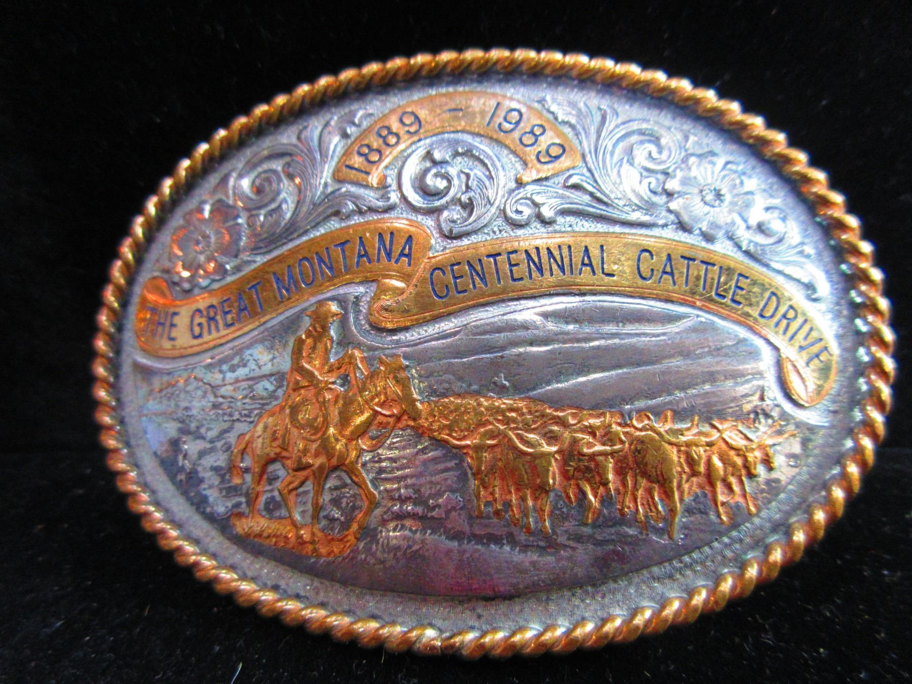 Montana Silversmith 1889-1989 "The Great Montana Centennial Cattle ...