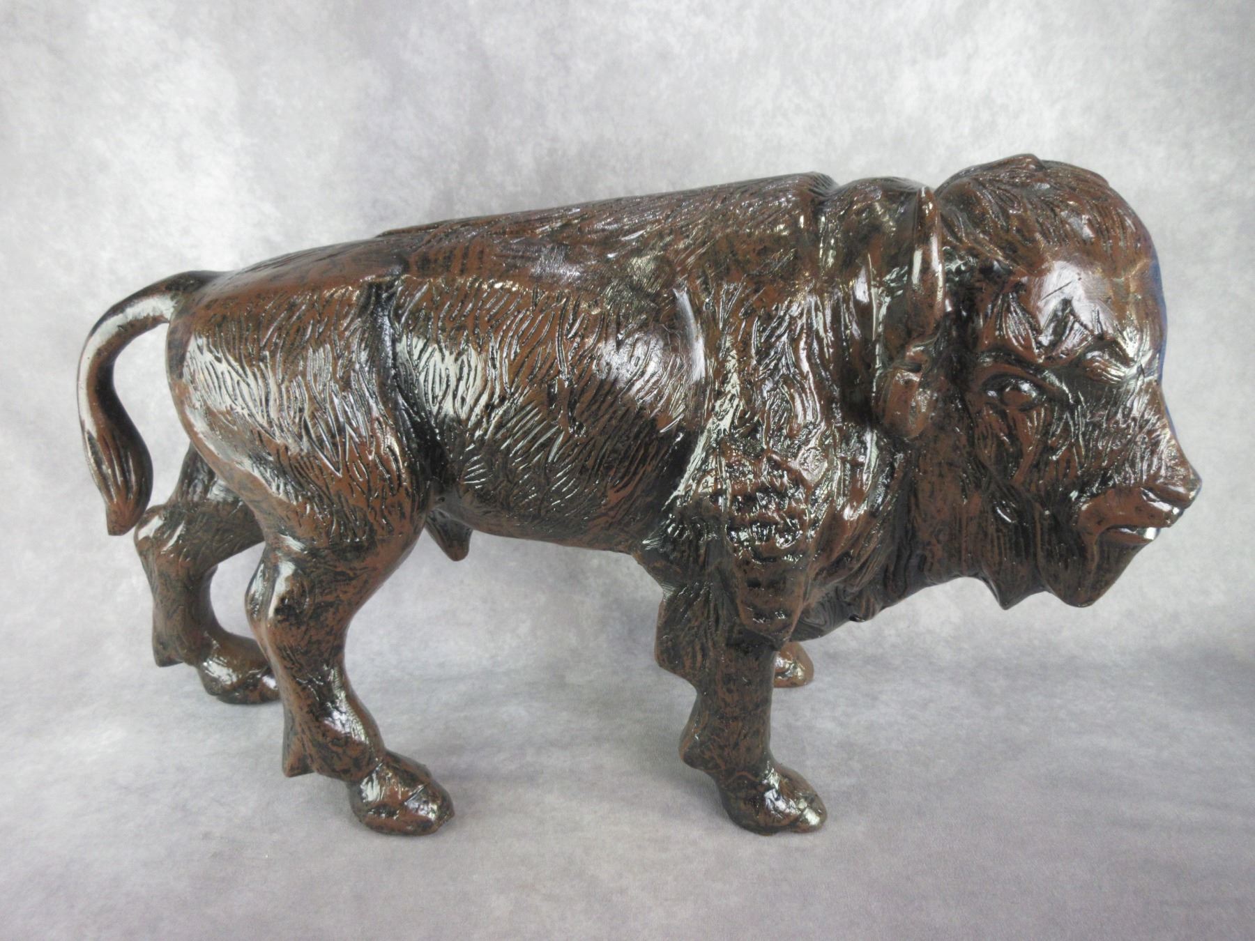 Cast Aluminum Buffalo- 18"H X 28