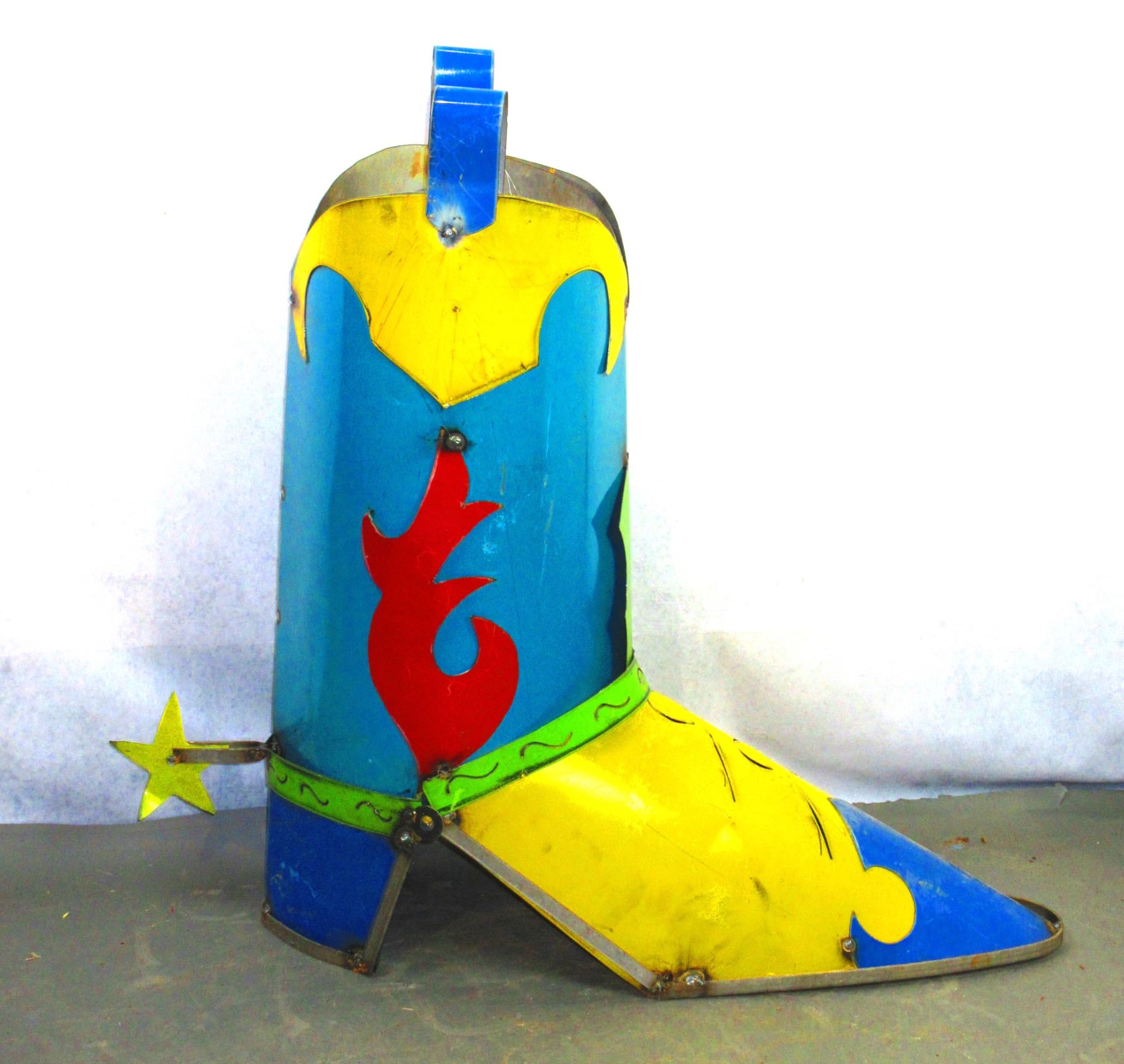 Large Metal Cowboy Boot- 28"H X 32"