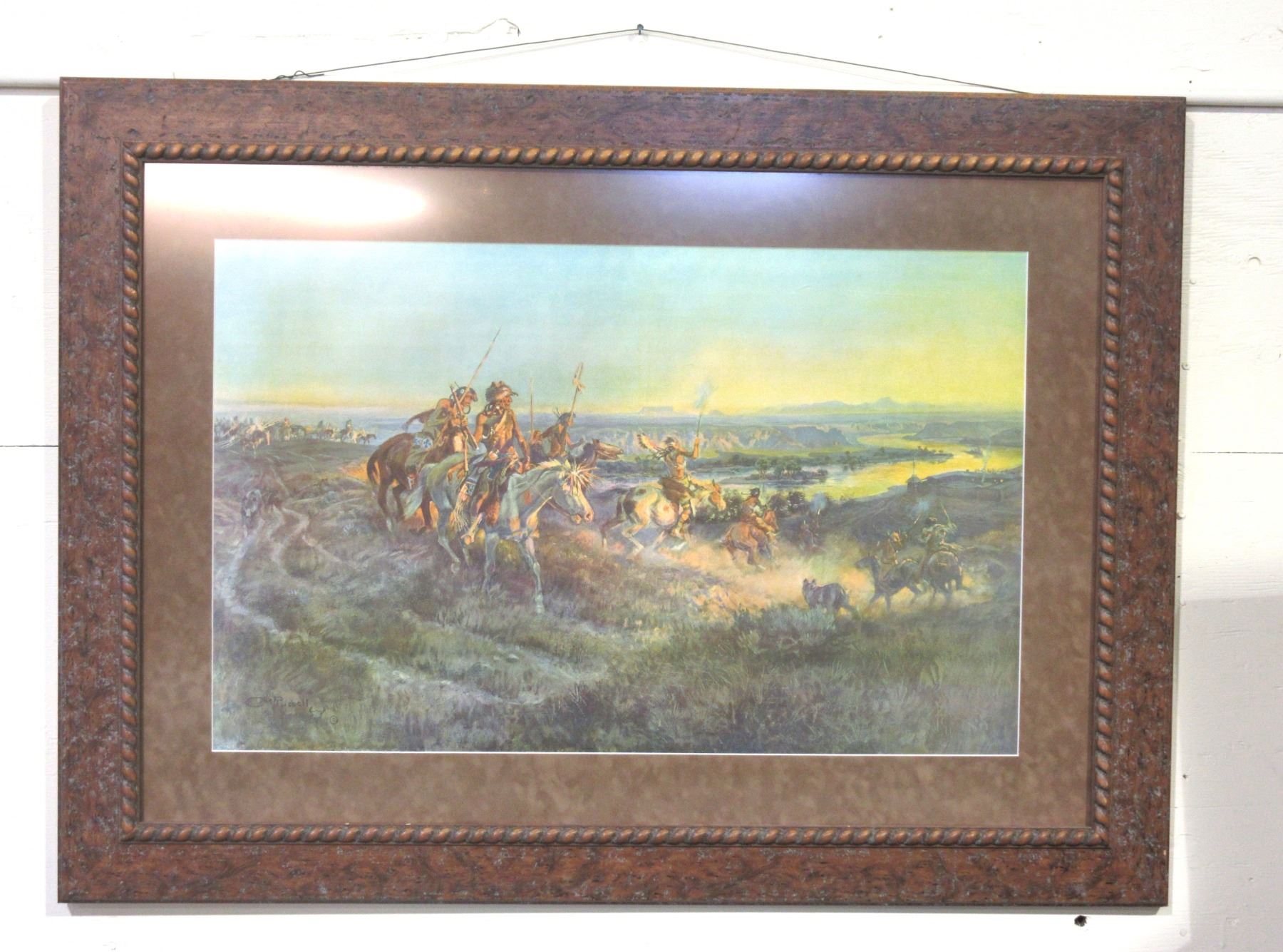 Large Marked CM Russell Print- 49" X 36"