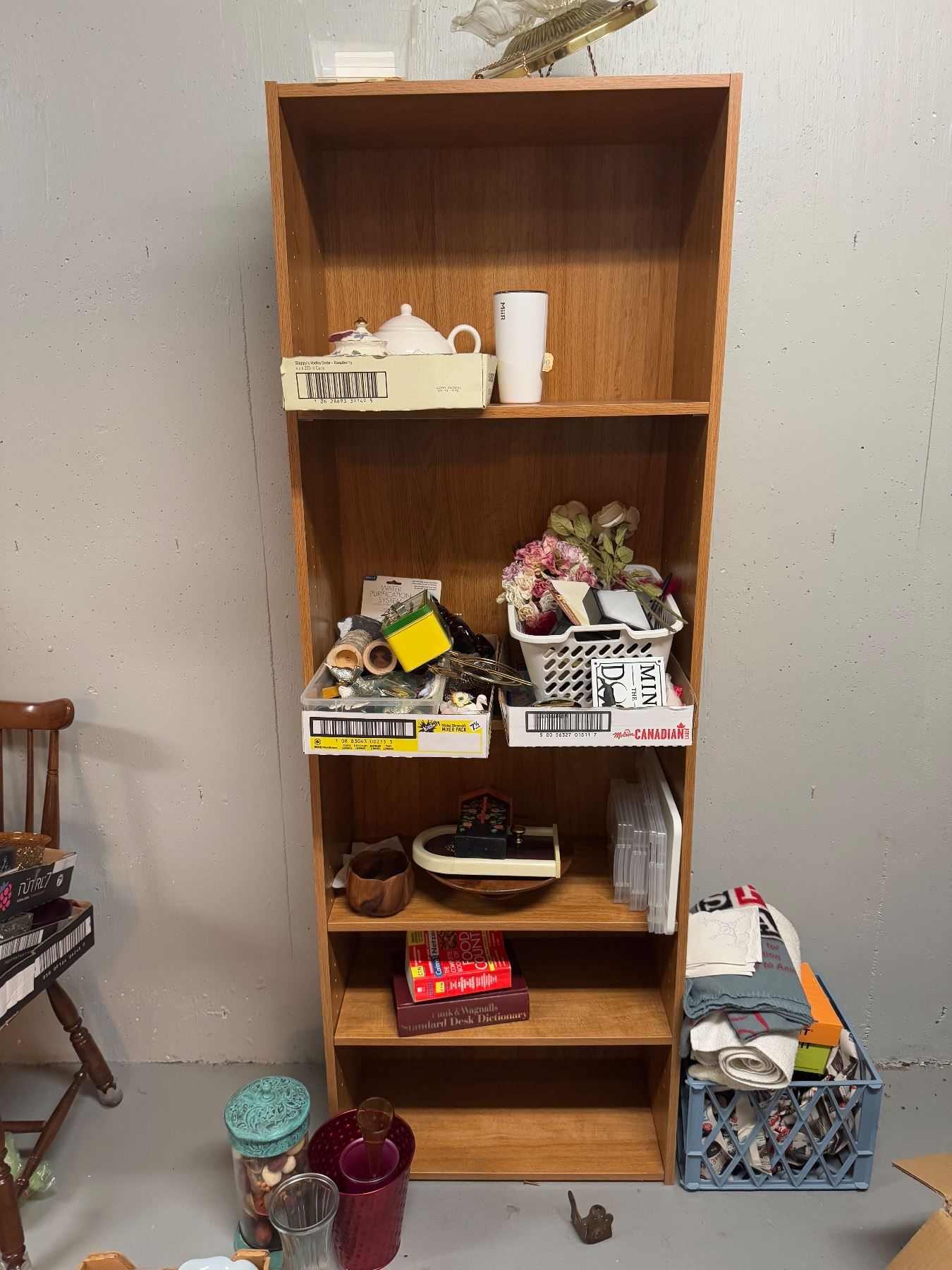 Shelf contents not included measures 24 1/2" x 12" x 71 1/2" tall