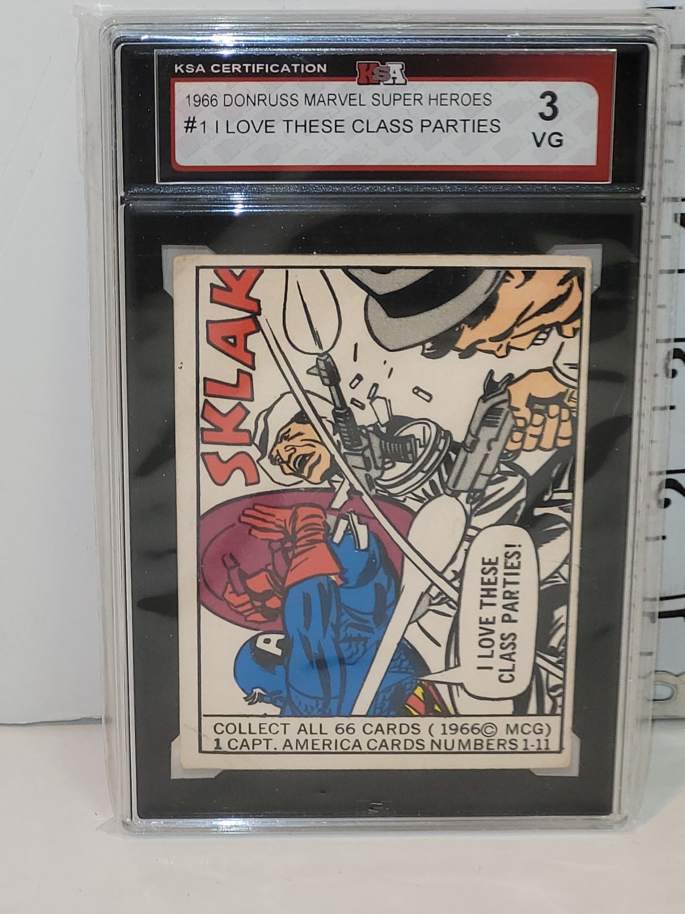 1966 Donruss Marvel Super Heroes #1 I Love These Class Parites - Graded ...