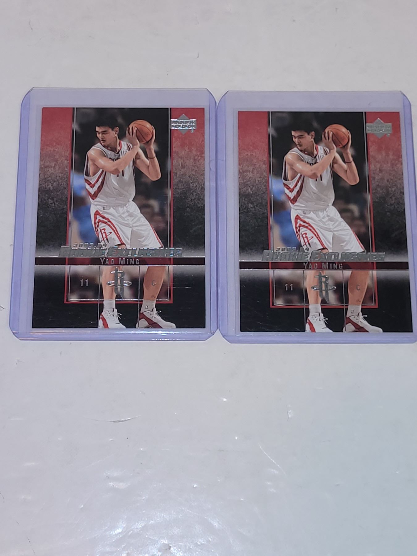Lot of 2 Yao Ming NBA Rookie Cards