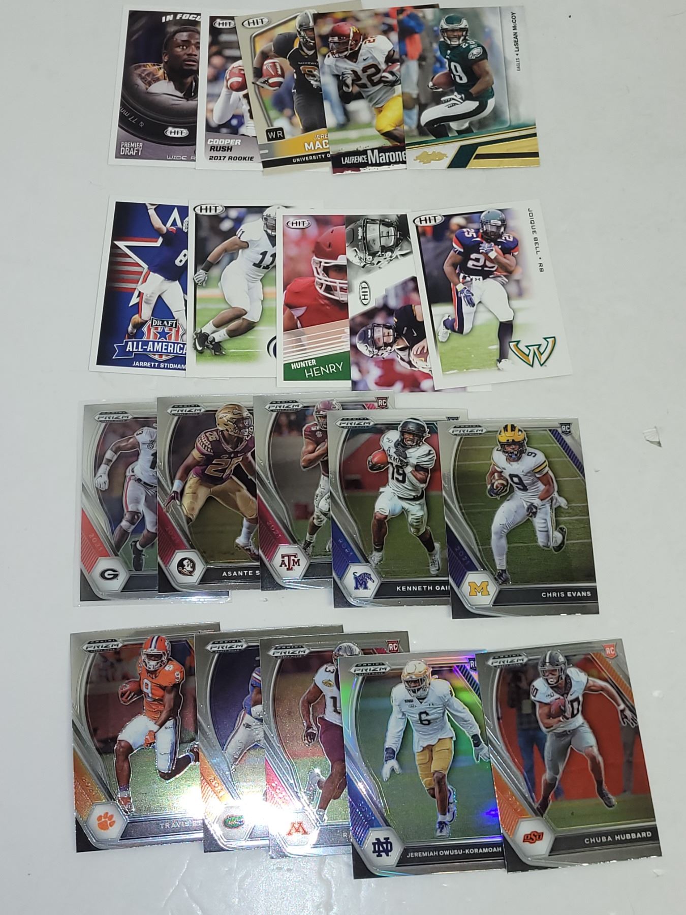 Lot of 20 NFL Football Rookie Cards