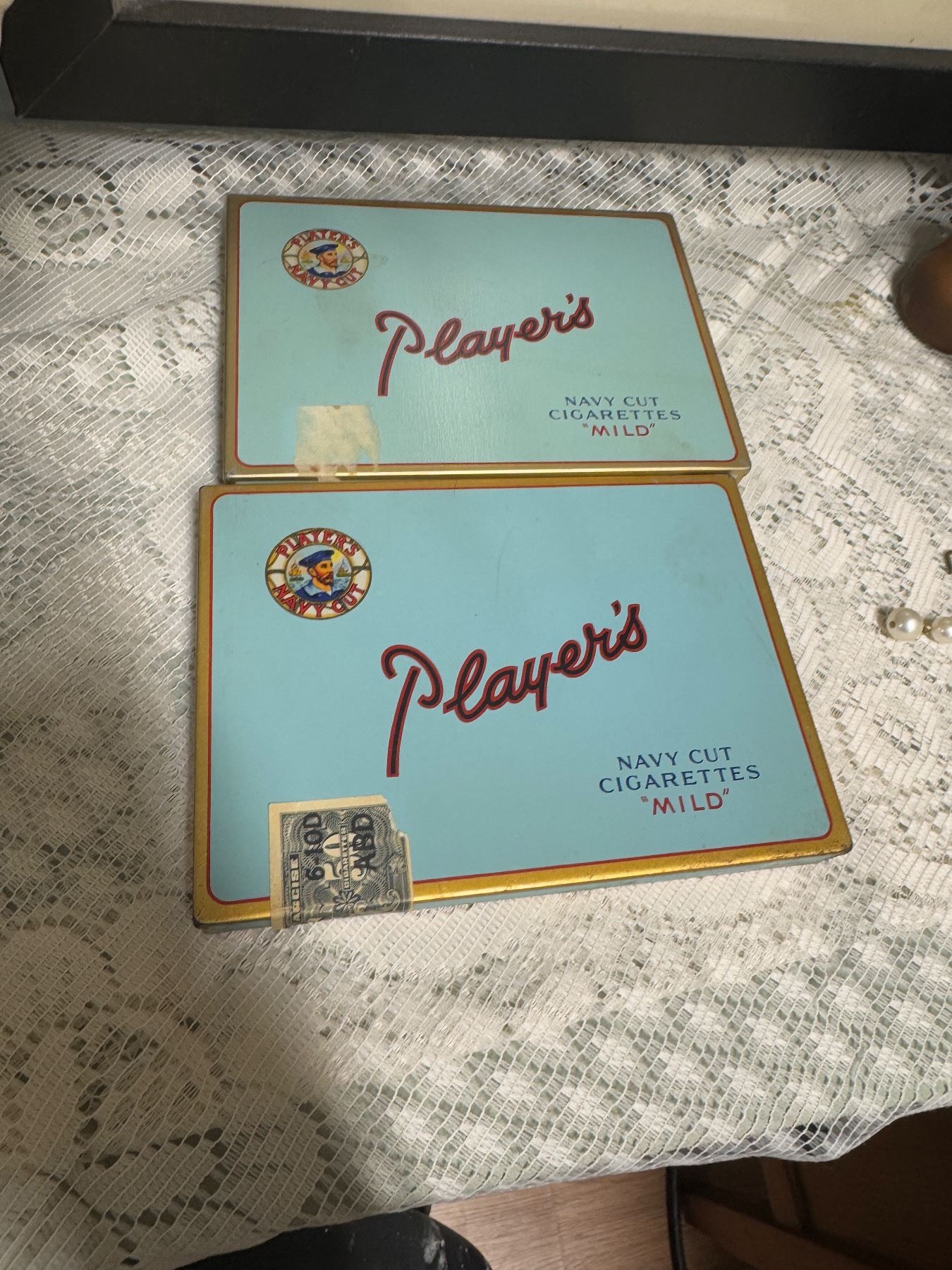 Players cigarette tins