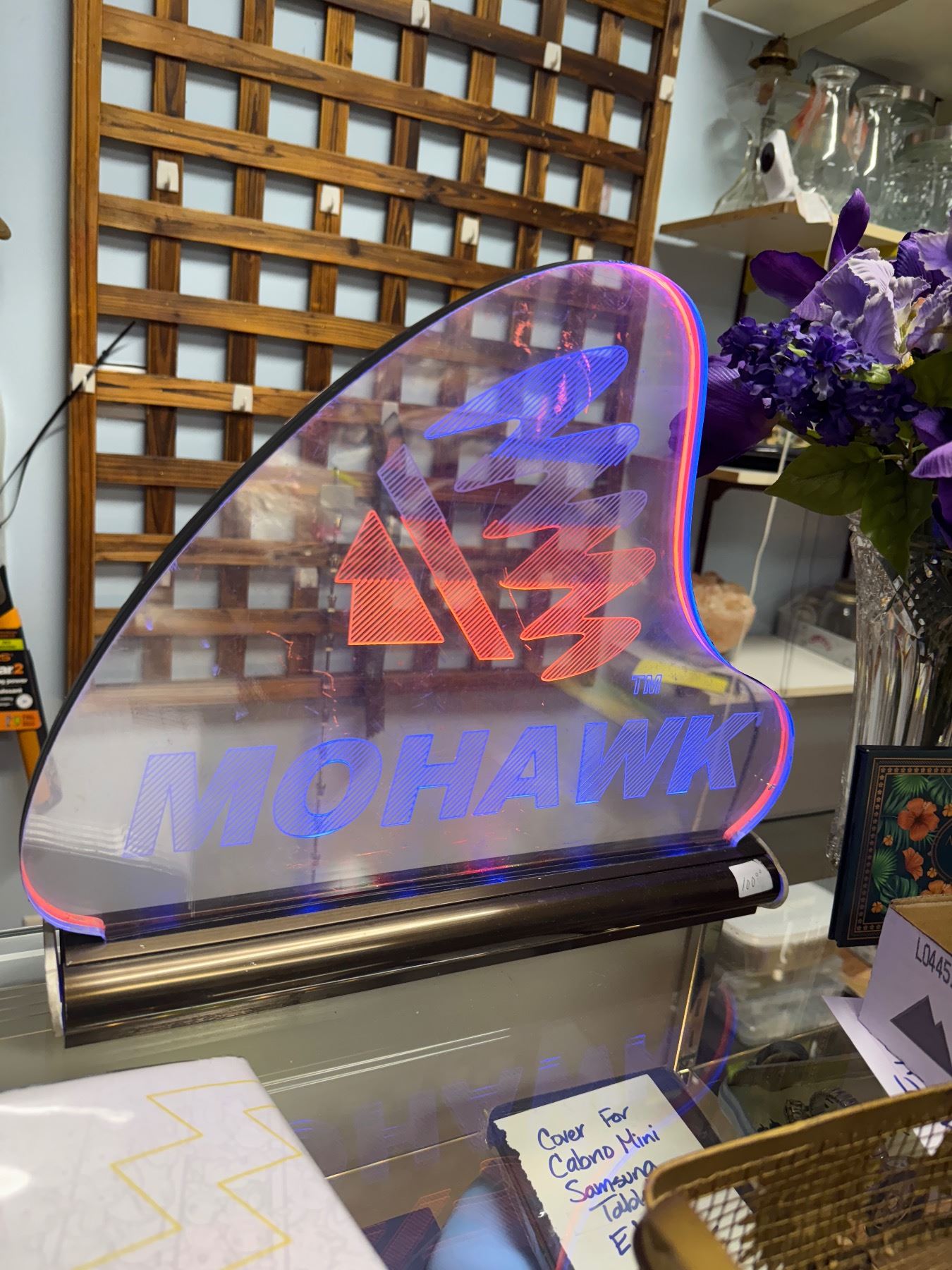 Mohawk light up sign