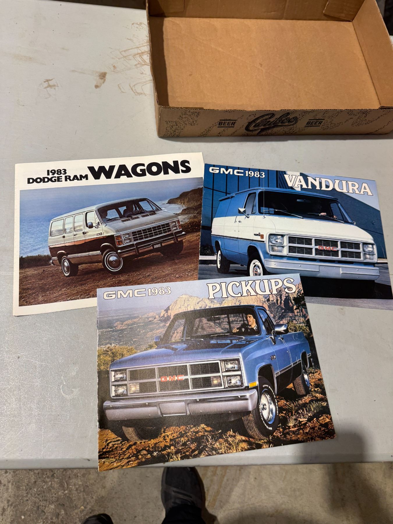 GMC and Dodge ram wagons vehicle advertising