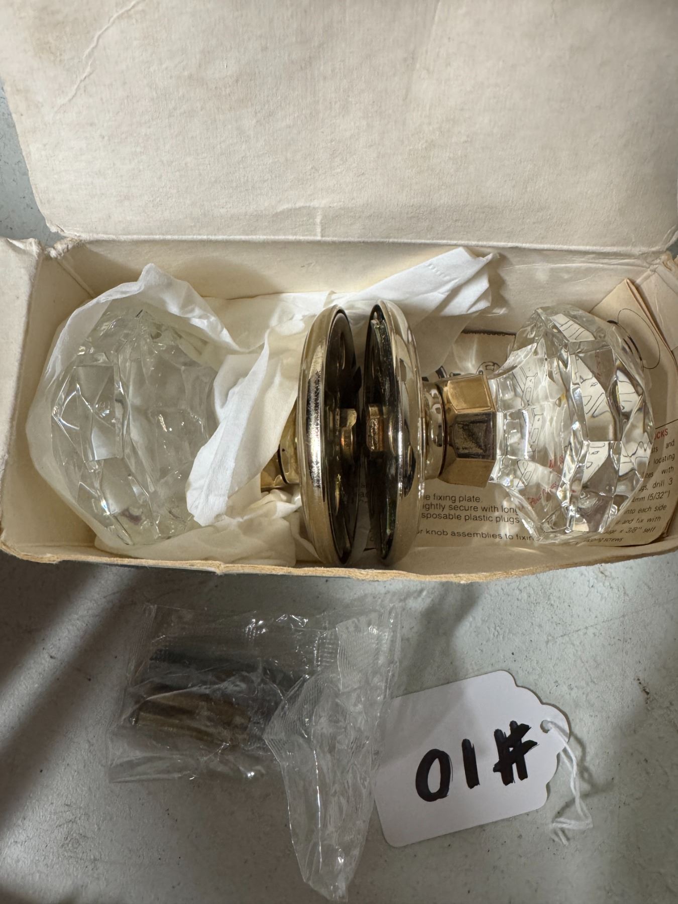 Vintage Gainsborough glass door knobs, one damaged