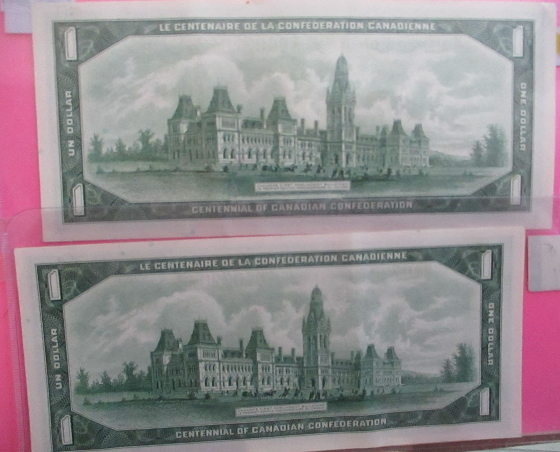 1967 CENTENNIAL SET OF CANADA SEQUENTIAL SERIAL NUMBER $1 BILLS