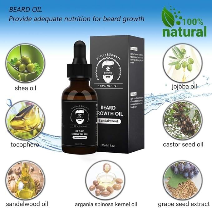 Beard Grooming KitBeard Growth Care Kit For Beard Rapid Growth And ...