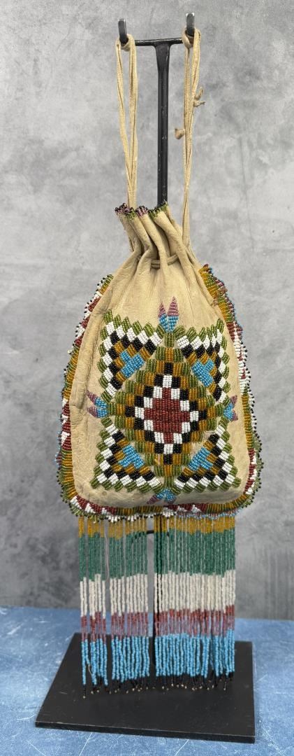 Fort Sill Apache Native American Beaded Bag Pouch