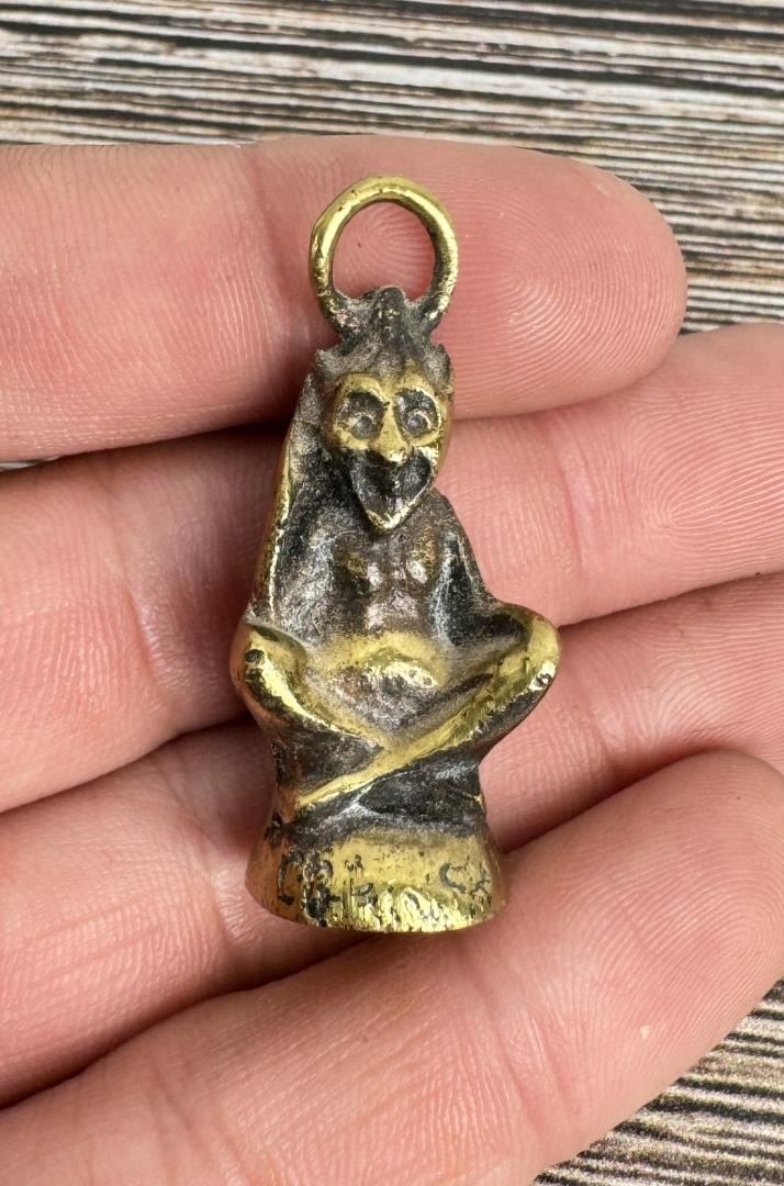 Brass Lucky Pixie Charm Made in England