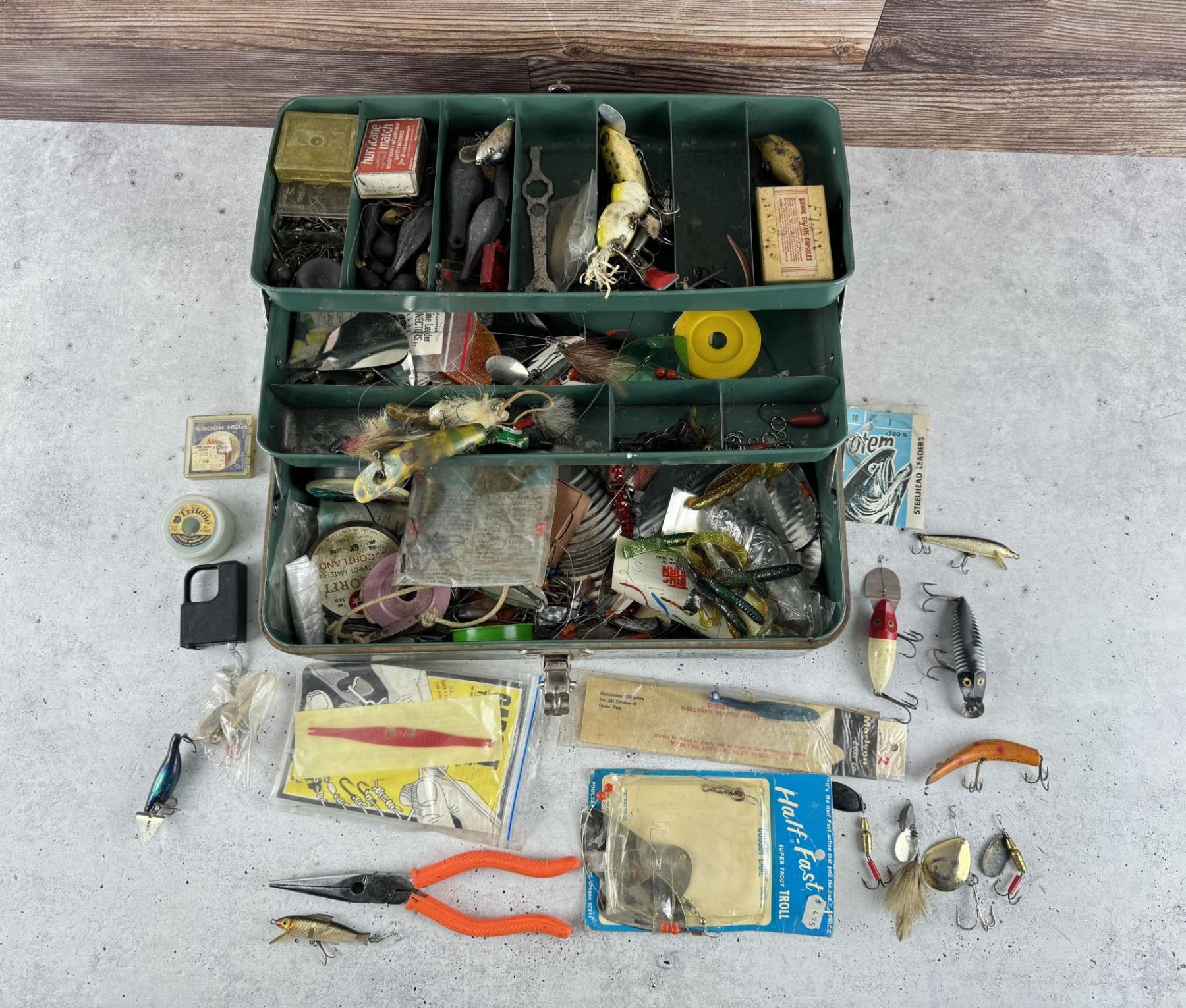 Vintage Tackle Box Full of Fishing Lures