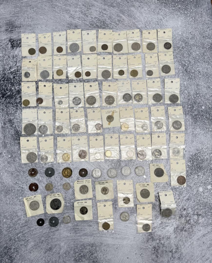 Large Old Collection of Foreign Coins