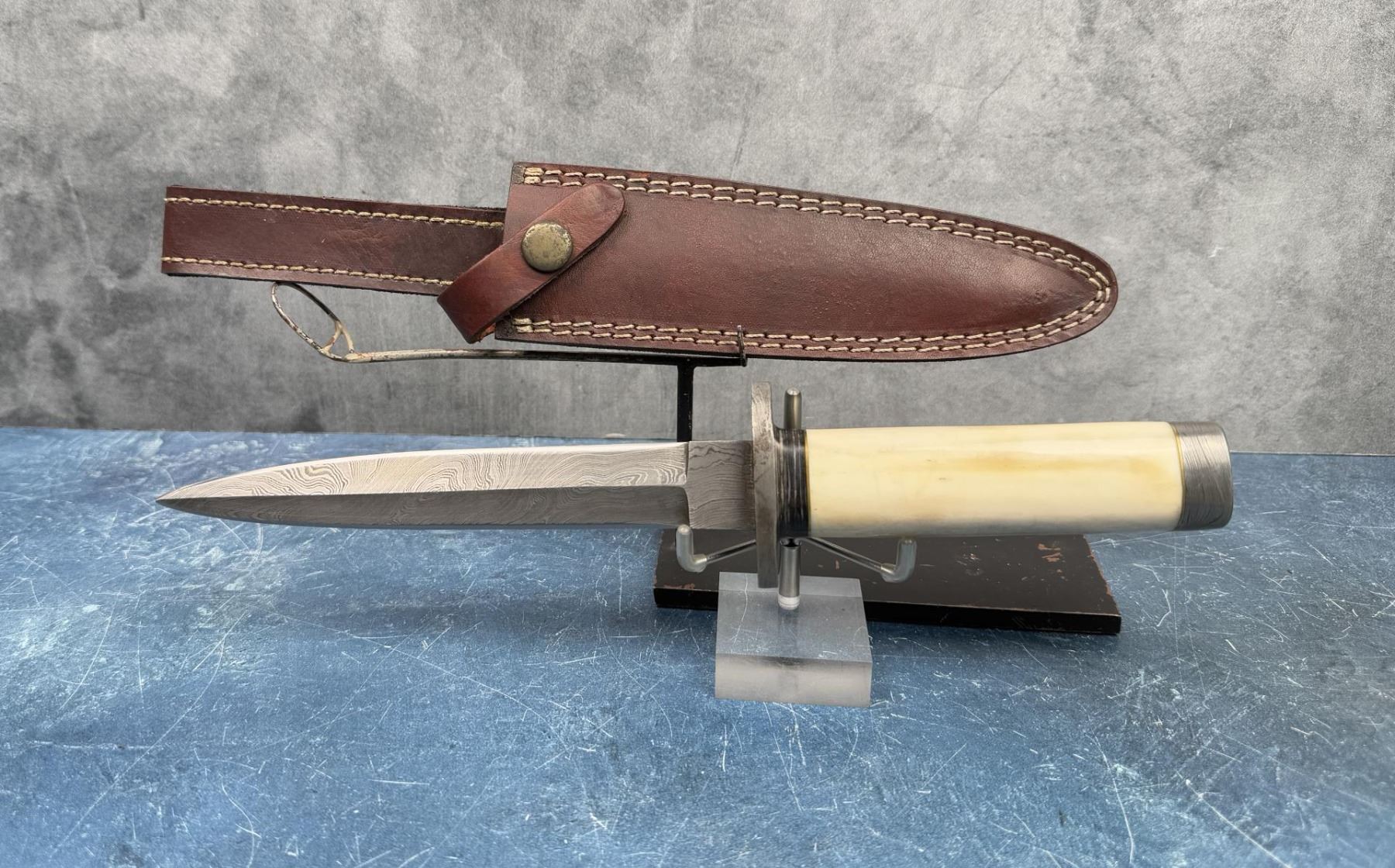 Bone Handle Damascus Dagger