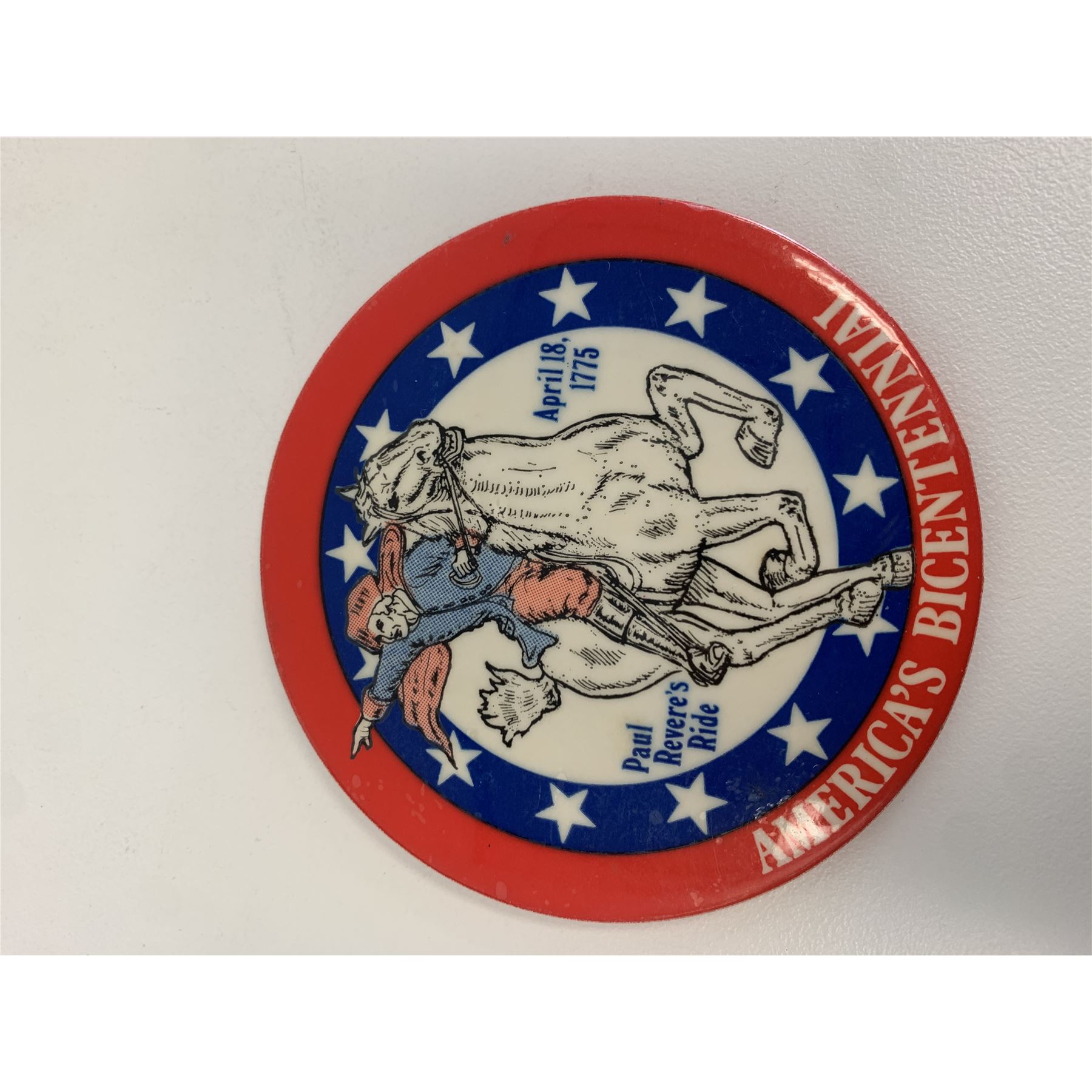 Paul Revere's Ride April 18 1775 Americas bicentennial pin