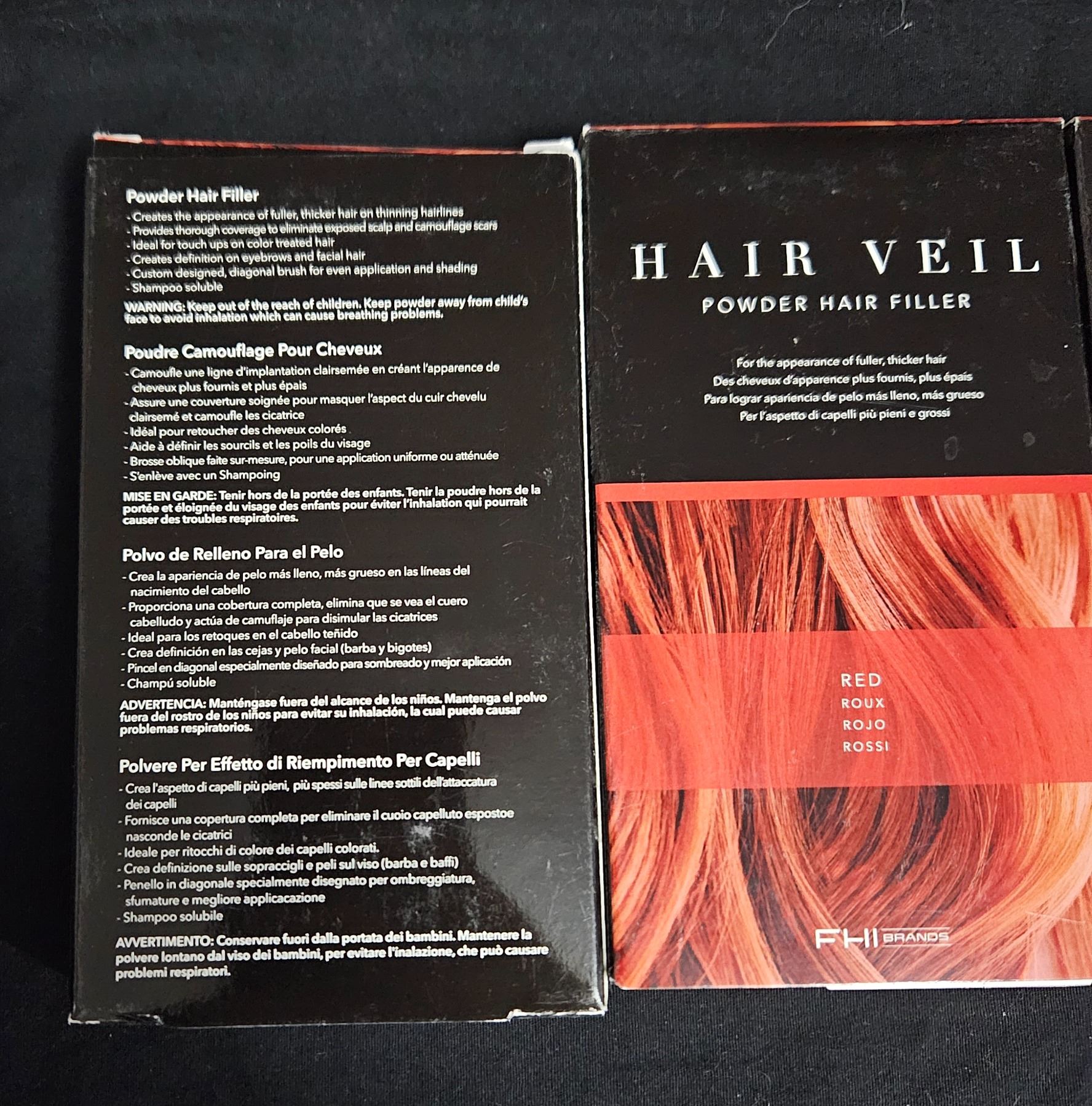 Hair veil powder hair filler- red