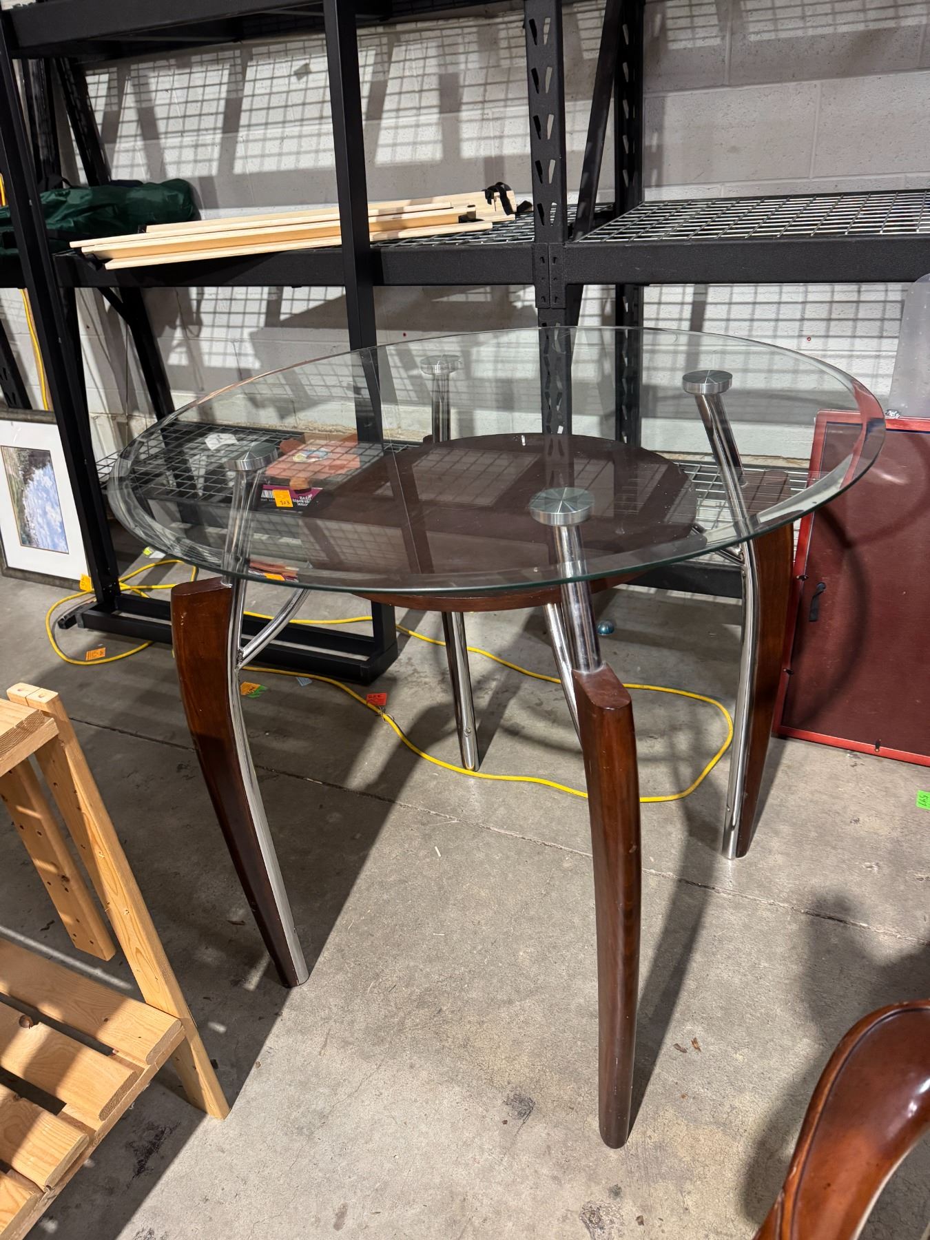 Glass Table 36 inch round 36 inches tall
