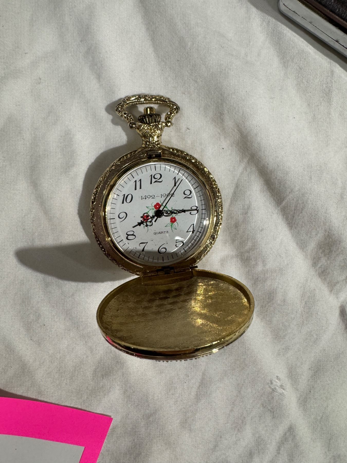 Ship motive pocket watch