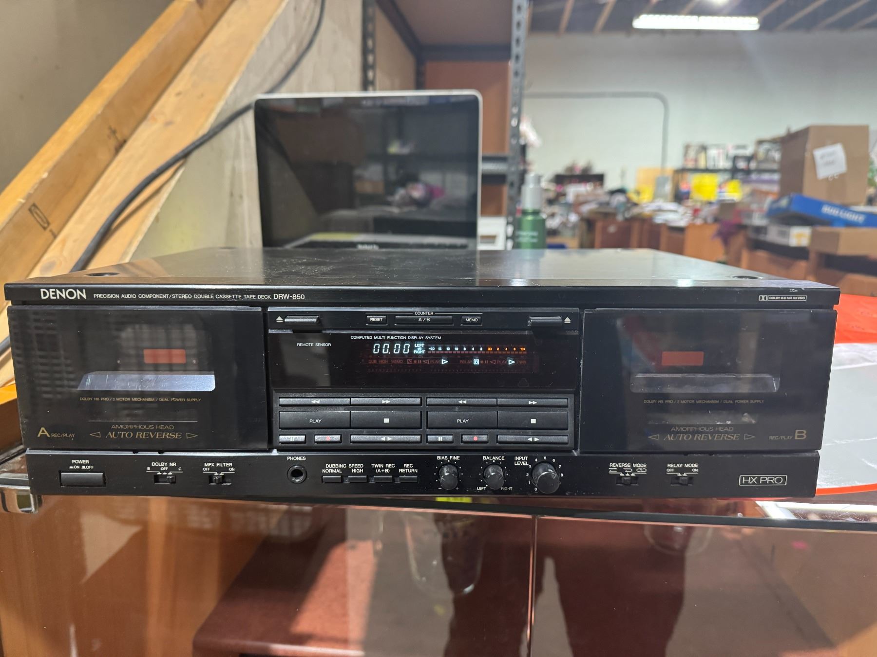 Denon precision audio component/stereo double cassette tape deck DRW ...