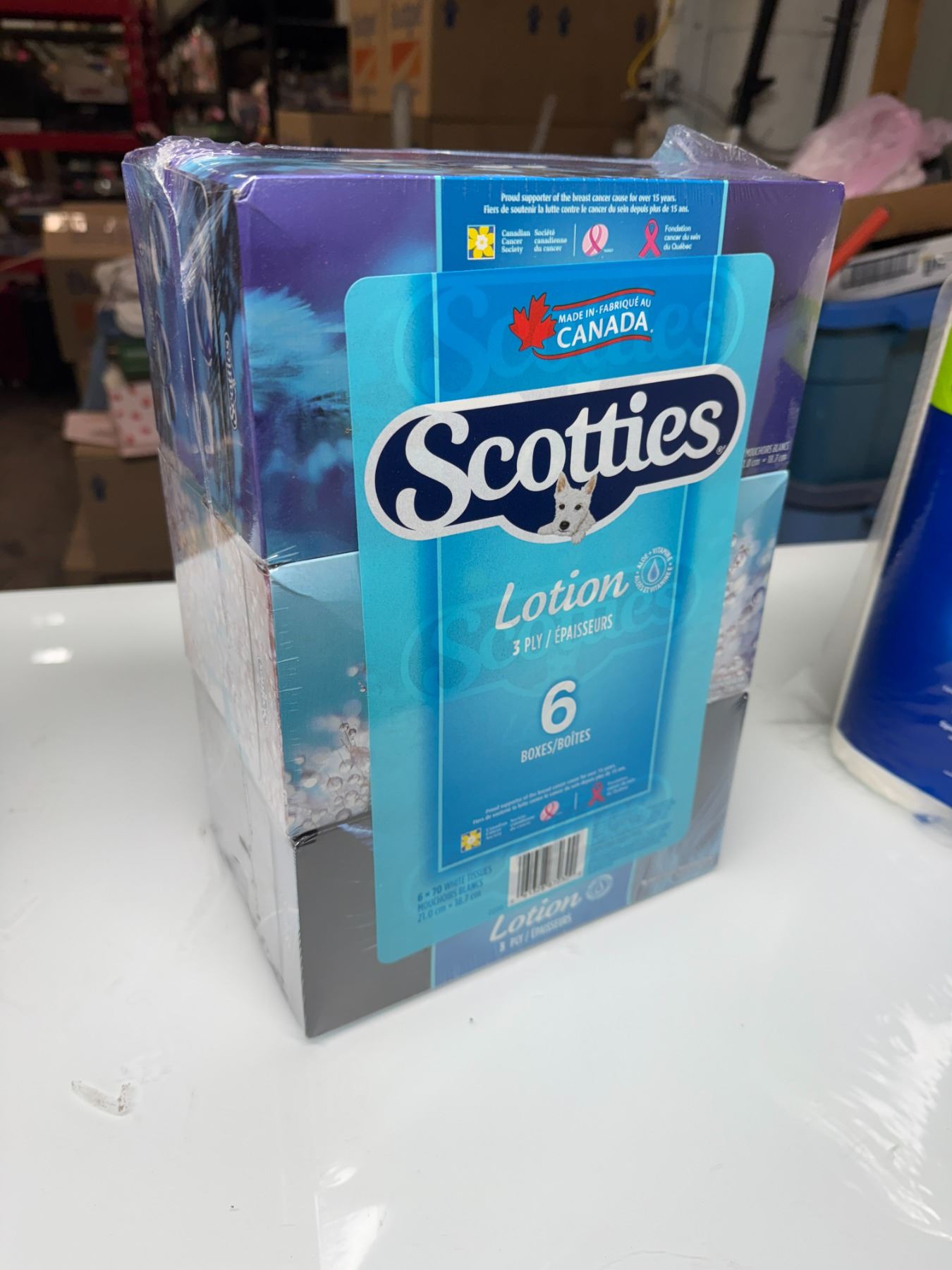 New six boxes Scotty's lotion, tissues