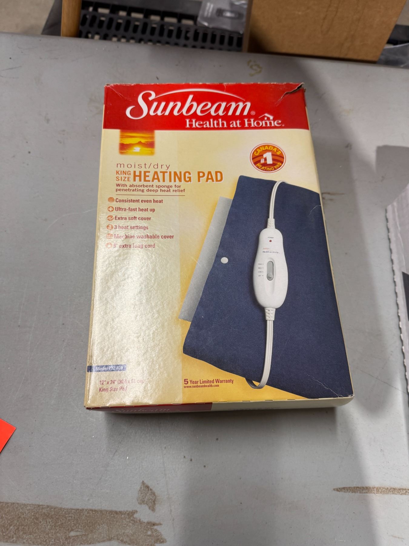 Sunbeam heating pad