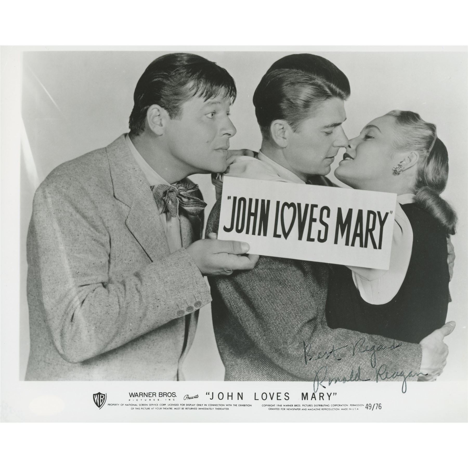 Ronald Reagan signed movie photo. GFA Authenticated