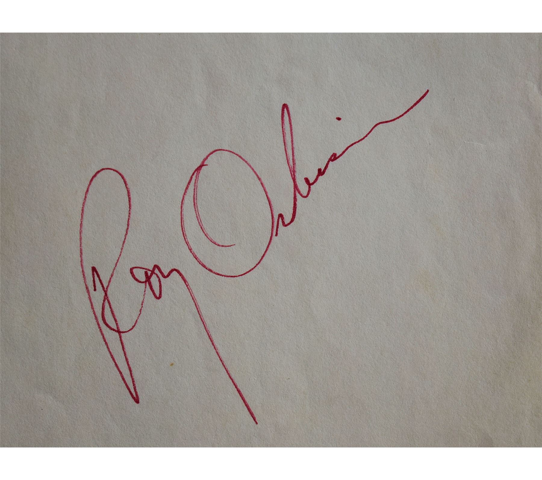 Roy Orbison signature slip