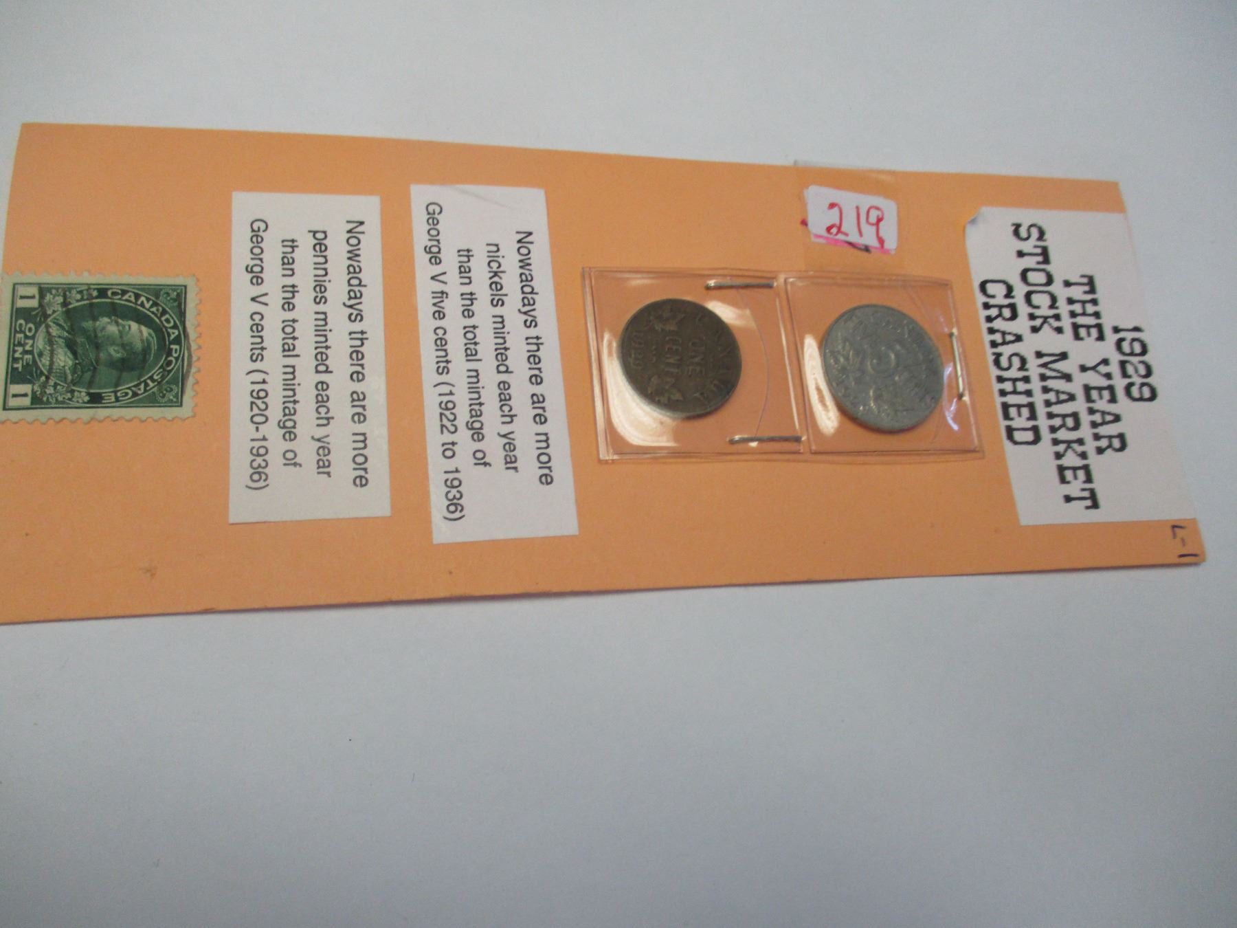 1929 STOCK MARKET CRASH COIN SET