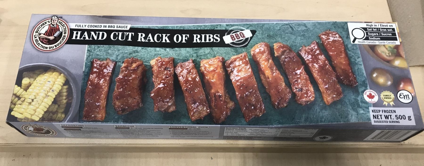 FROZEN: BUTCHERS SELECTION BBQ RIBS (10) - PER BOX