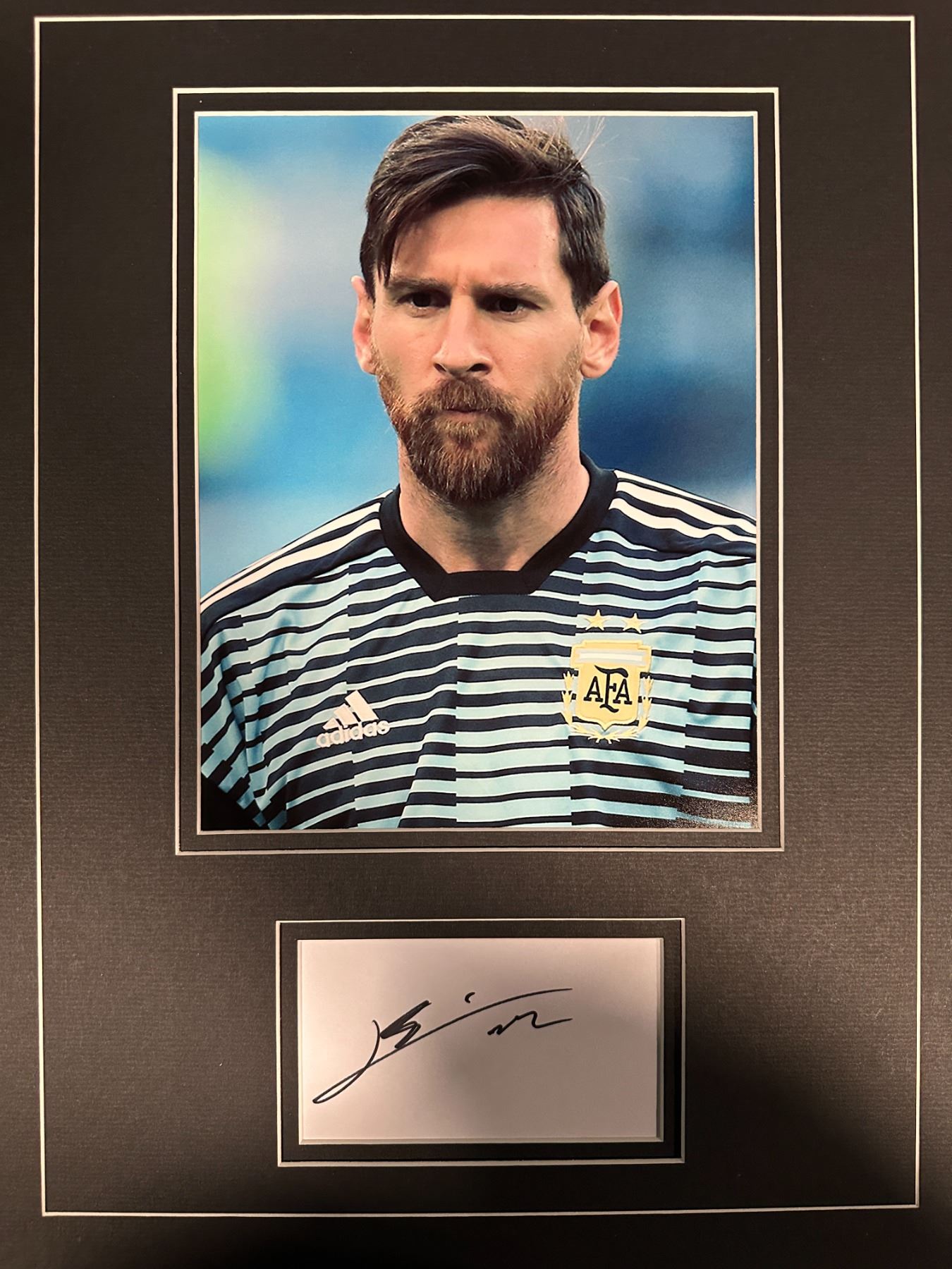 Messi Autographed Display