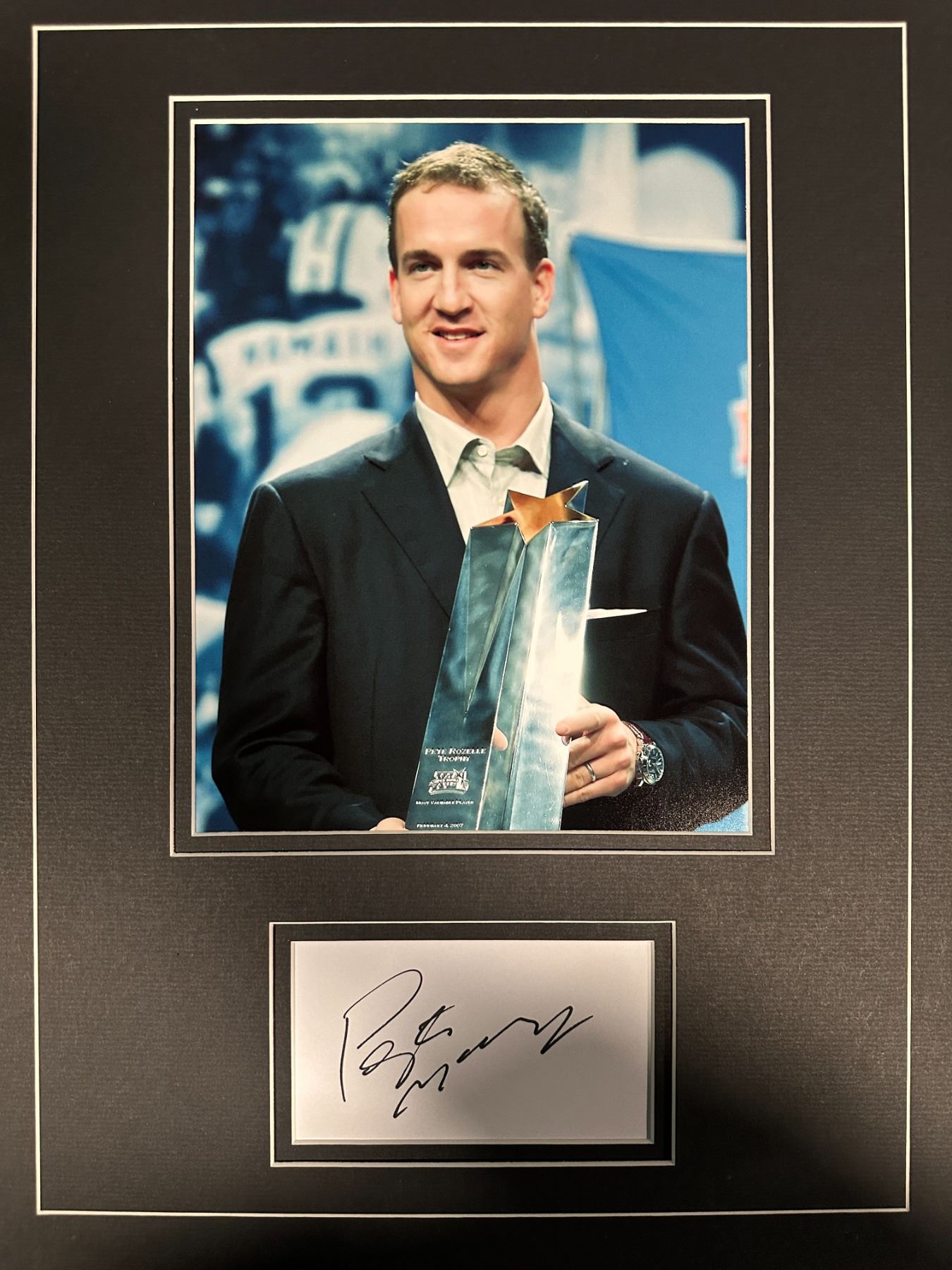 Peyton Manning Autographed Display