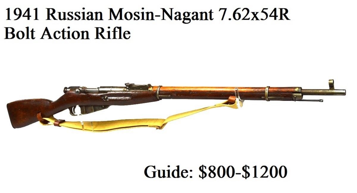 1941 Russian Mosin-Nagant 7.62x54R Bolt Action Rif