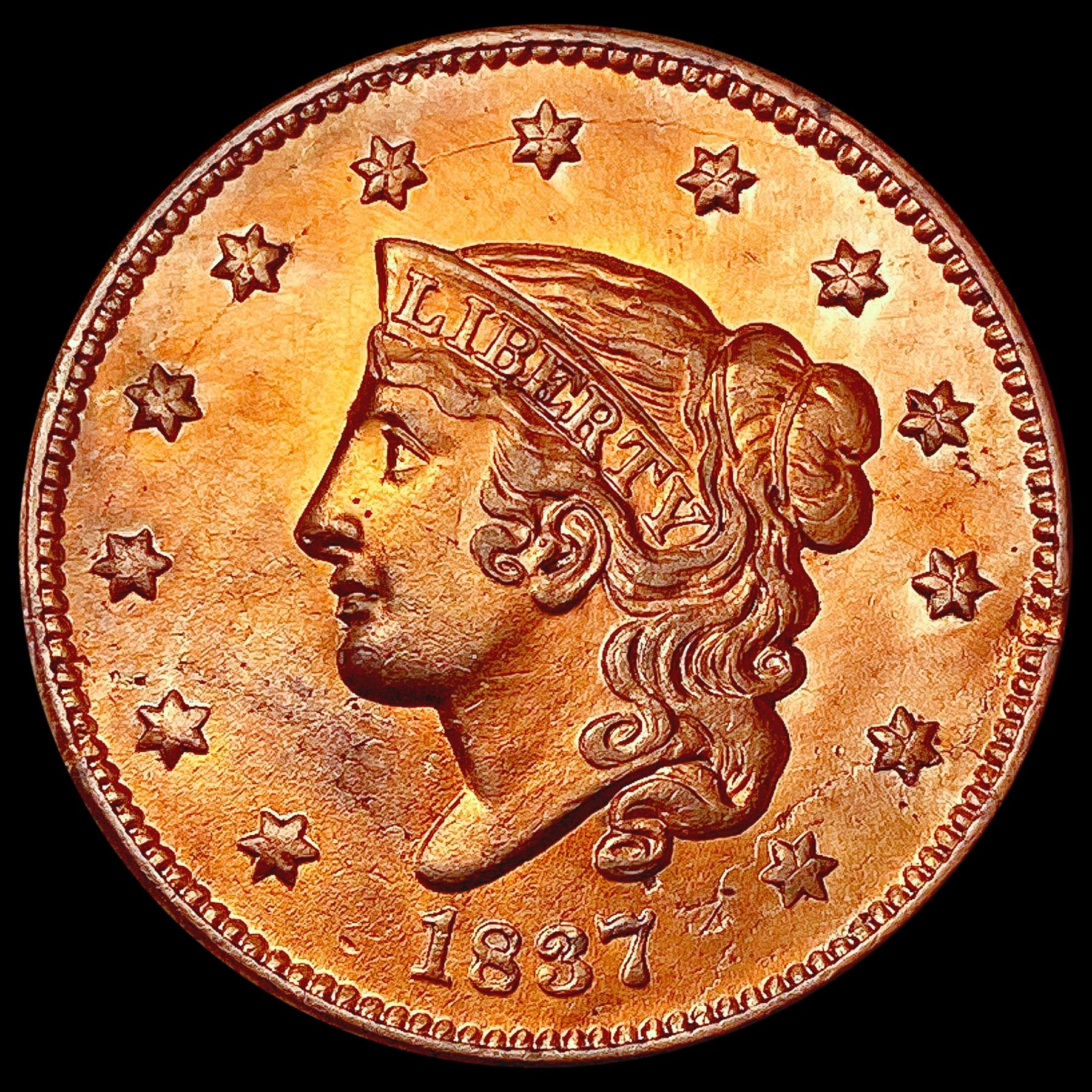 1837 Coronet Head Large Cent UNCIRCULATED