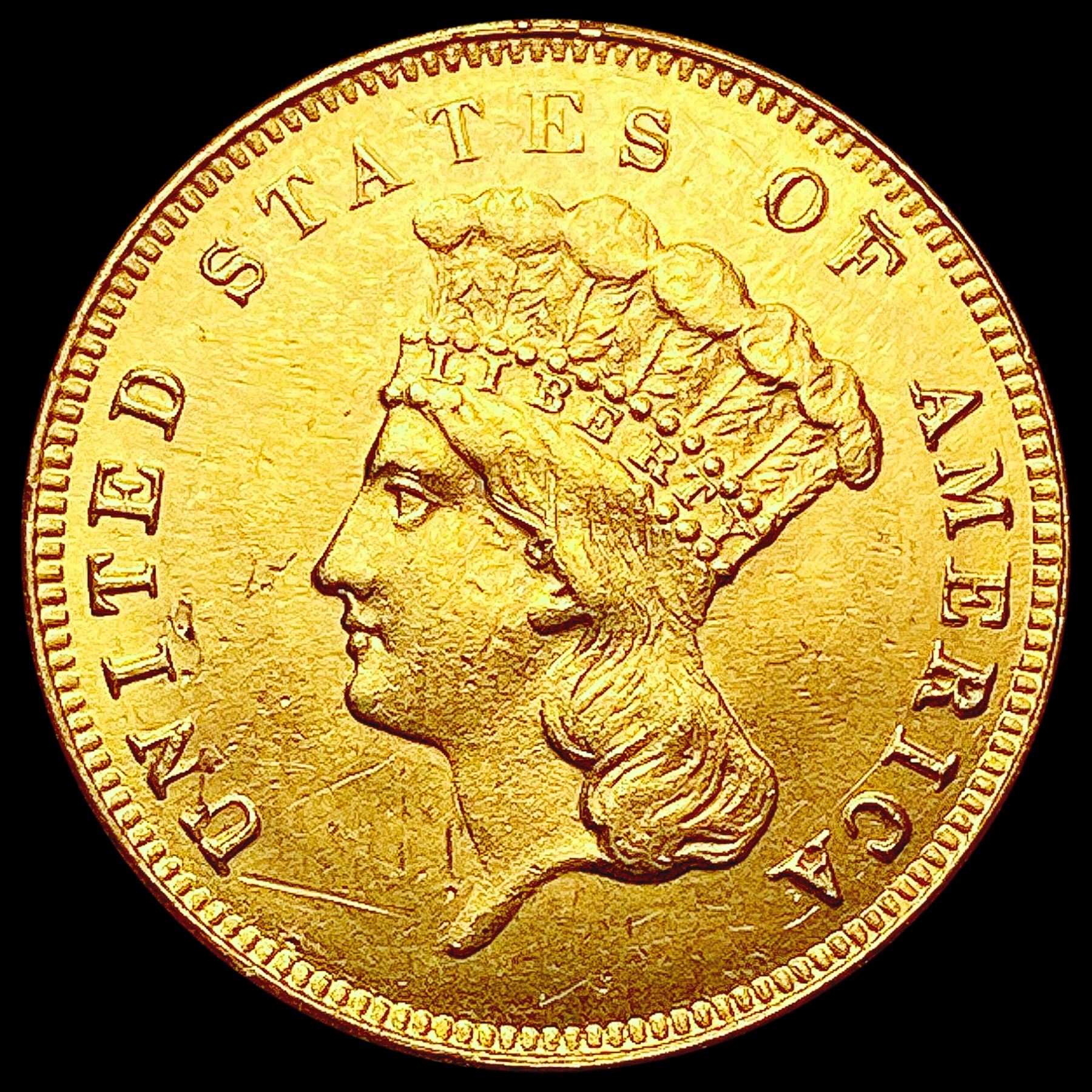 1855 $3 Gold Piece UNCIRCULATED