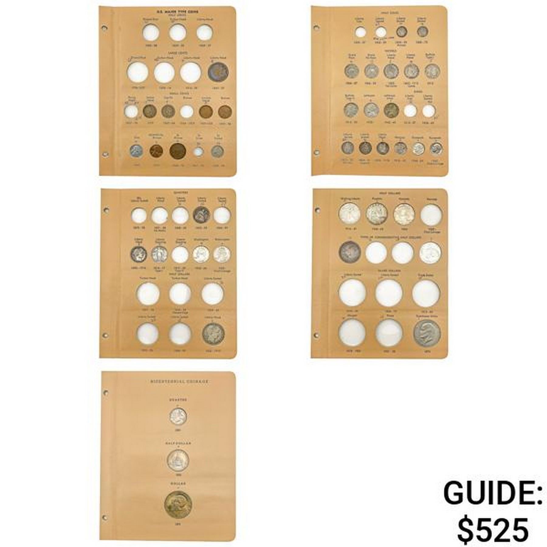 [40] 1848-1976 U.S. Major Type Coins Album