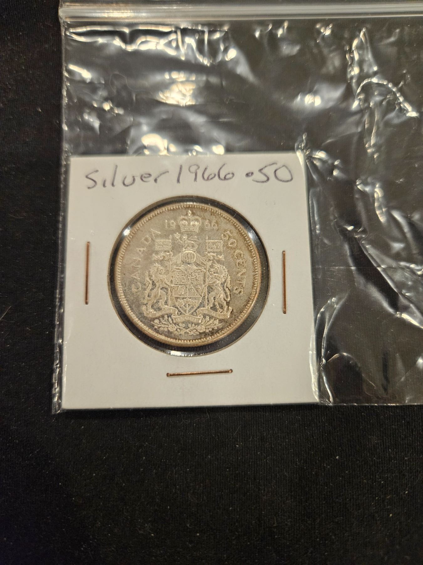 1966 Silver 50 cent coin