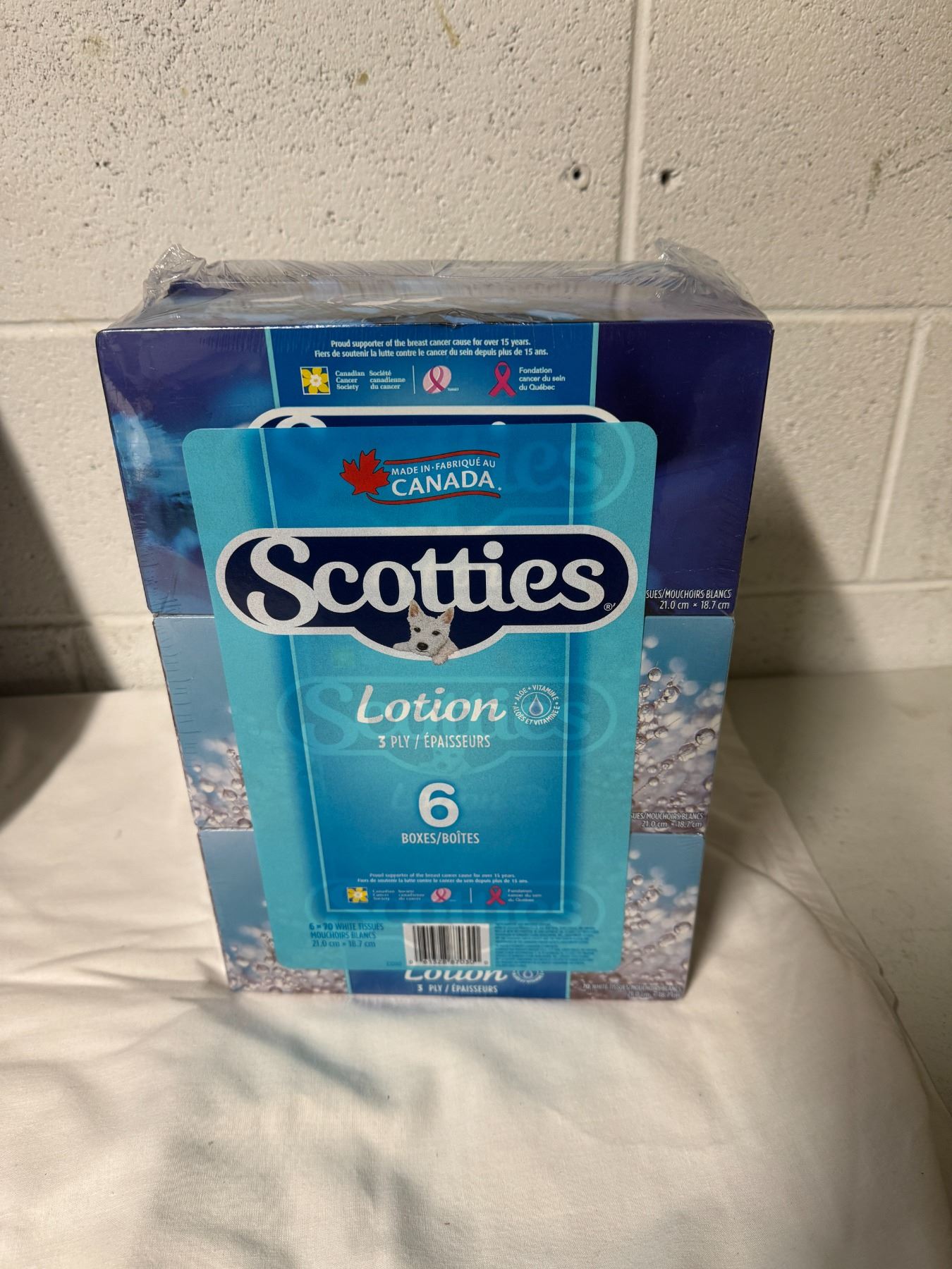 Scotty's lotion, six pack tissues