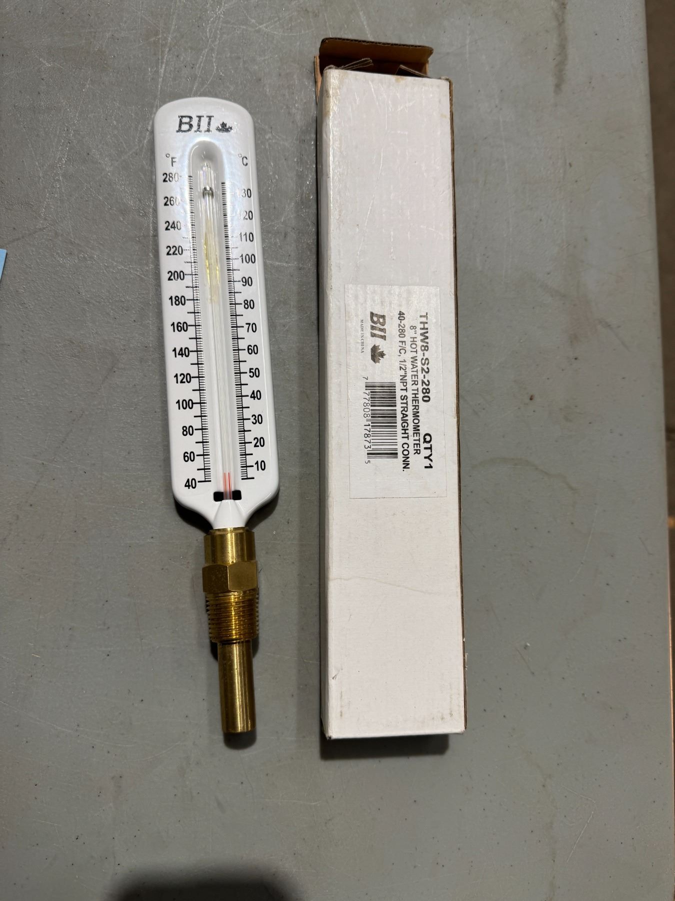 Hot water thermometer
