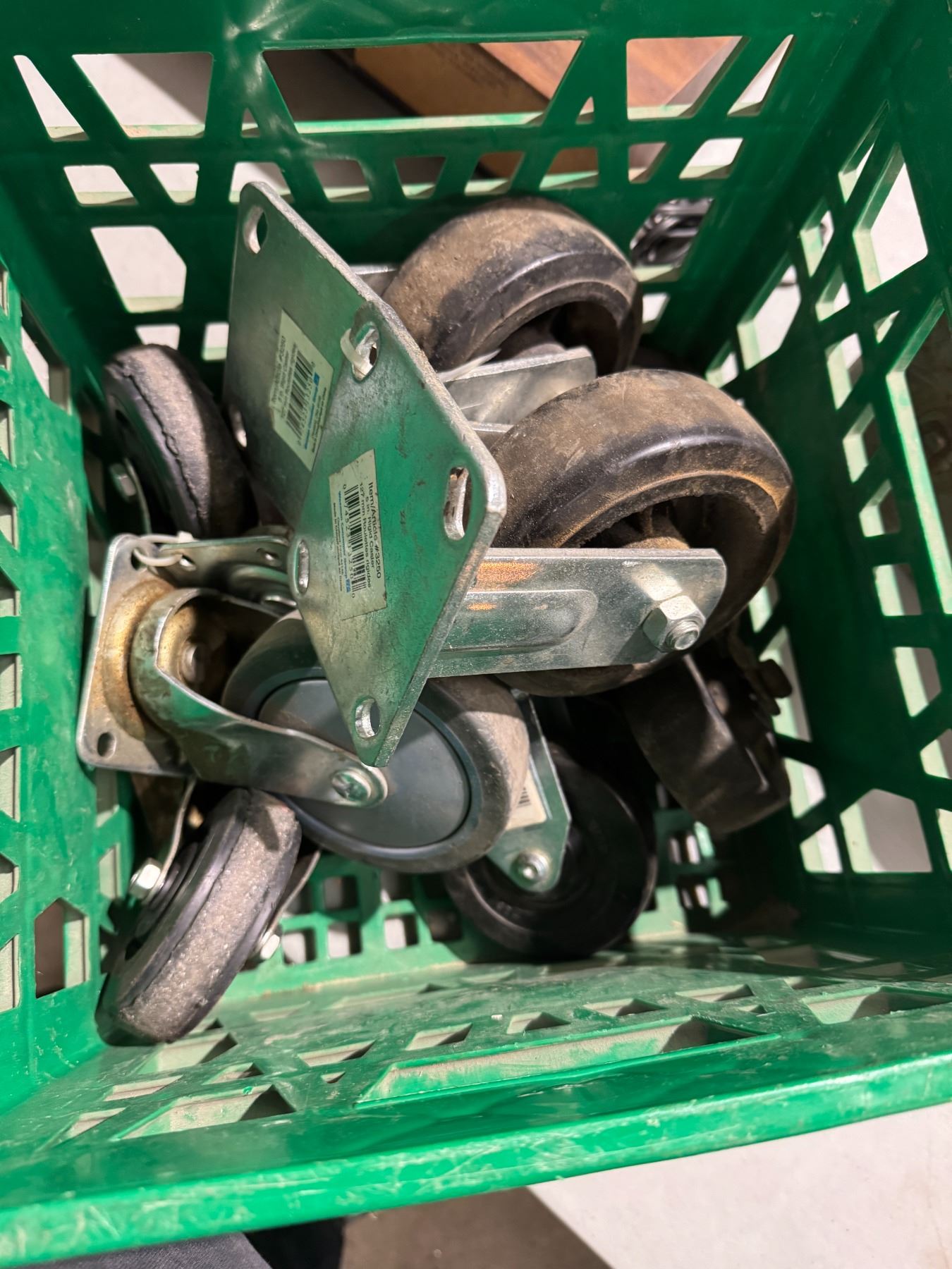 Crate and casters