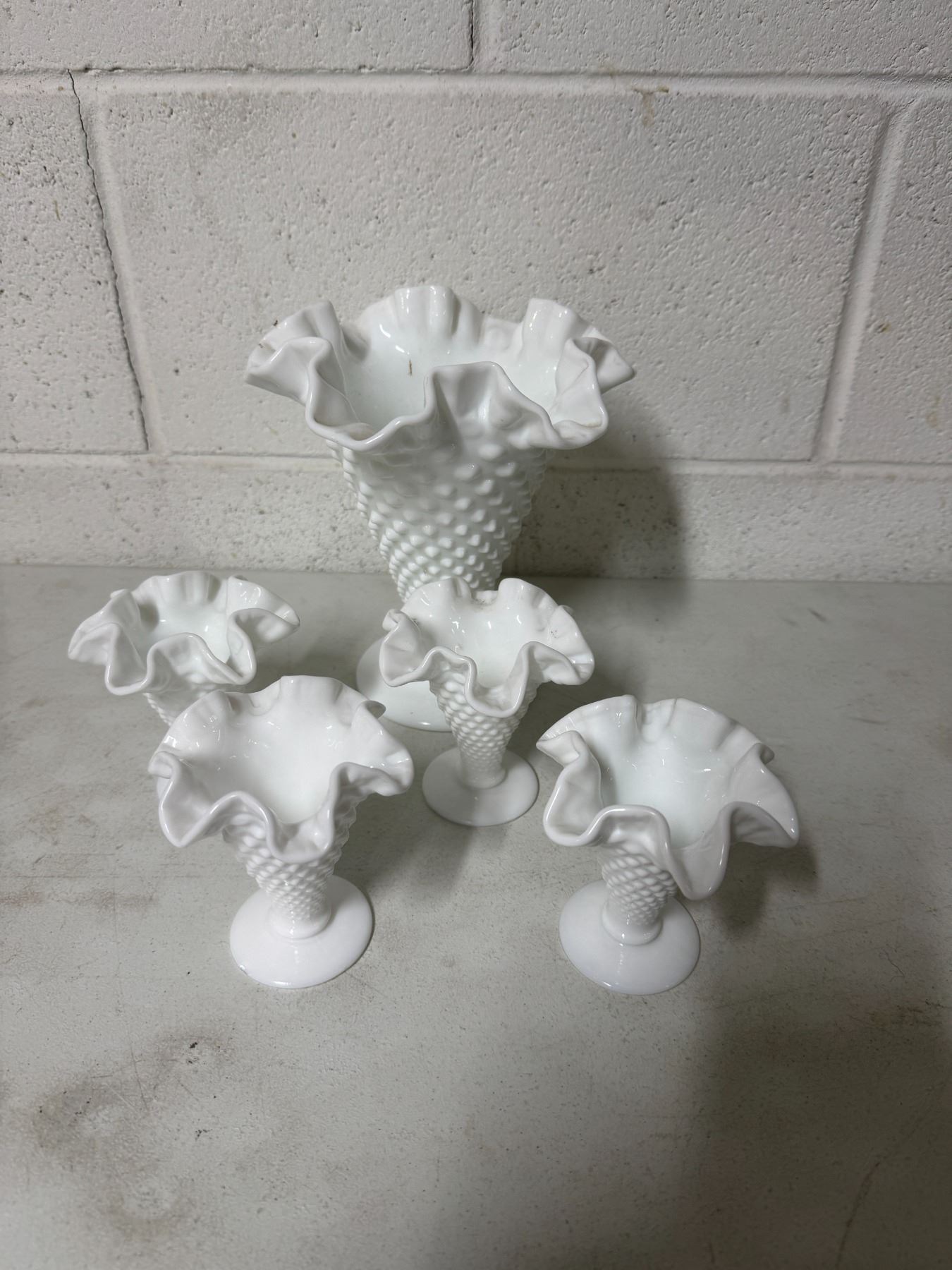 Fenton ruffled vases