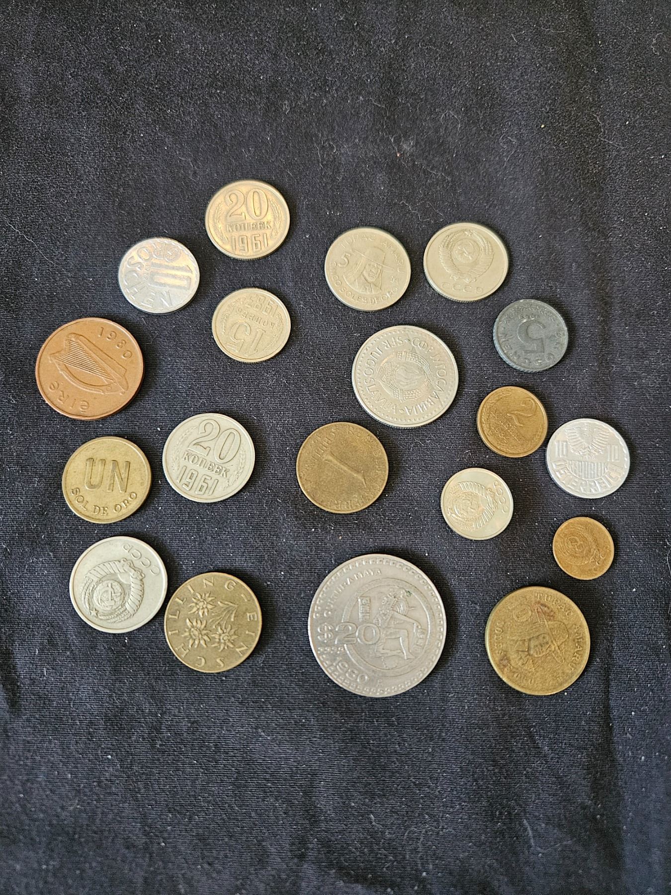 Assorted coins