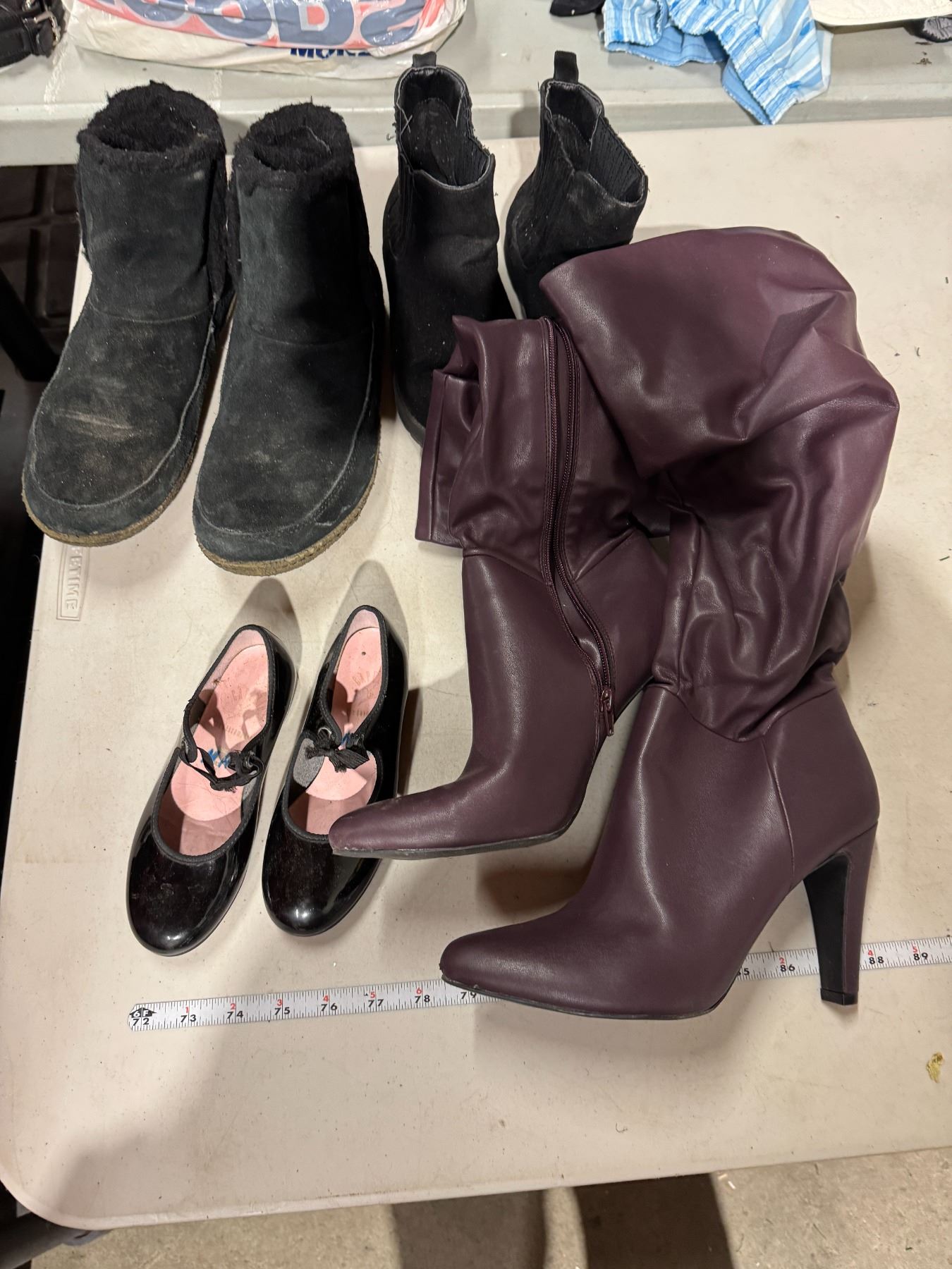 Boots, tap shoes, assorted sizes