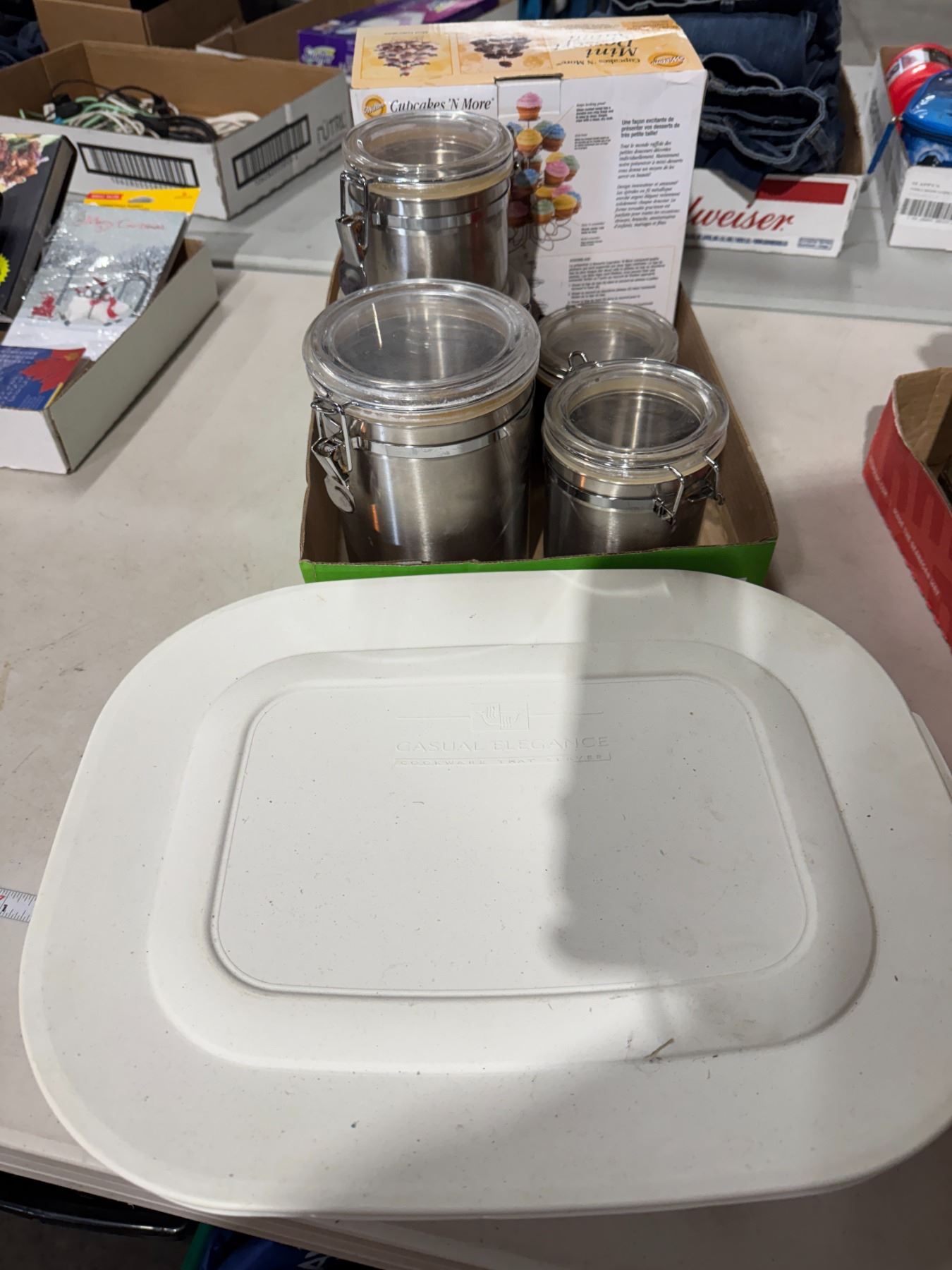 Canisters, mini dessert, stand and casual, elegance, baking dish