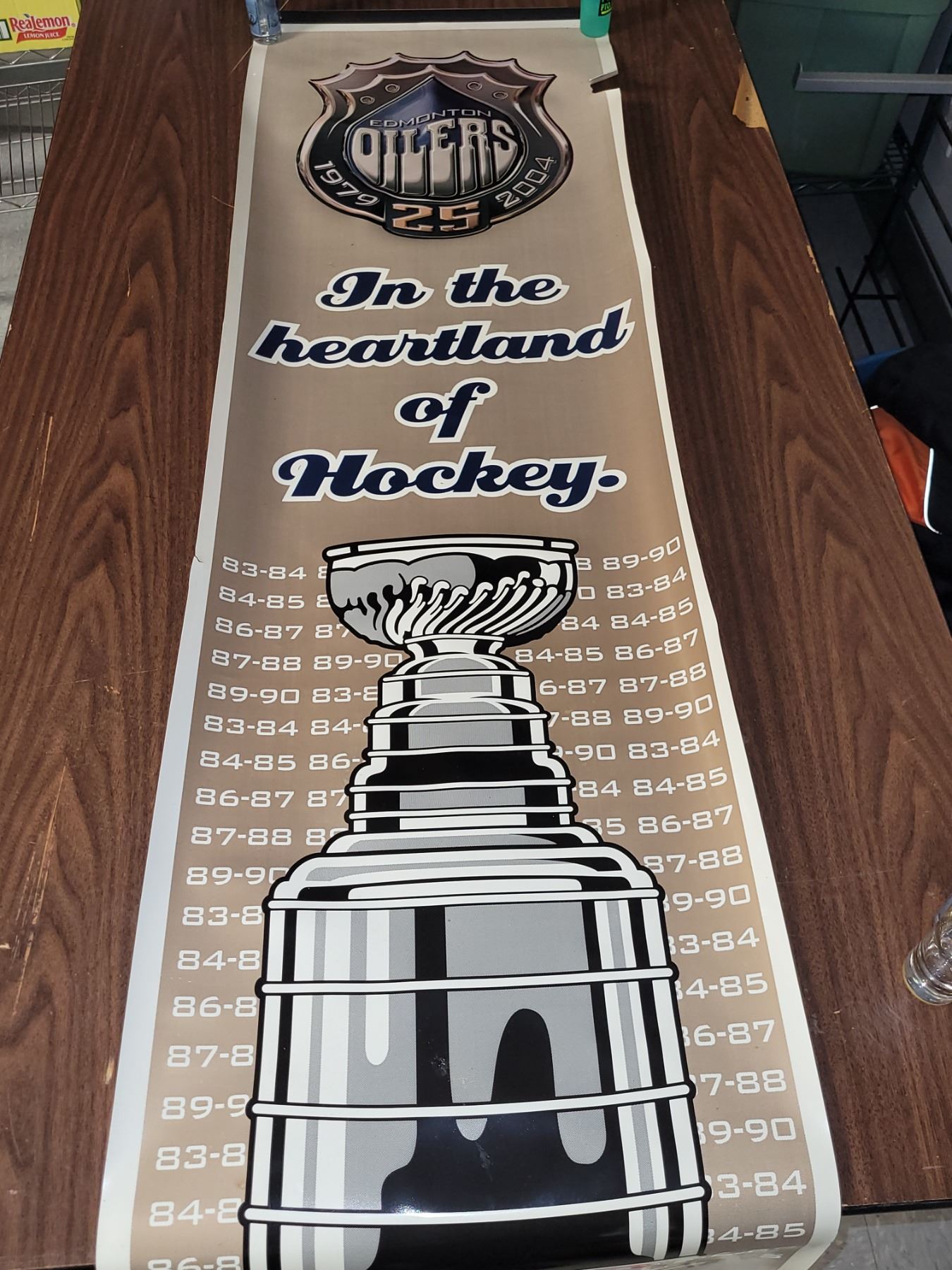 Rare 2004 Heritage Classic 1979-2005 25 Year Edmonton Oilers Banner
