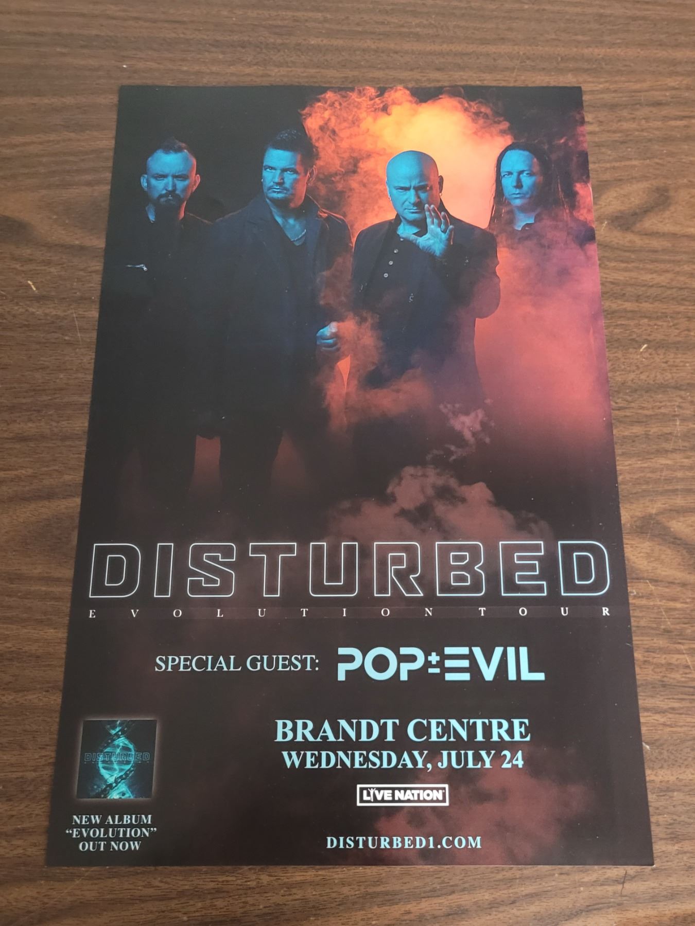 Disturbed Concert Advertisement Poster