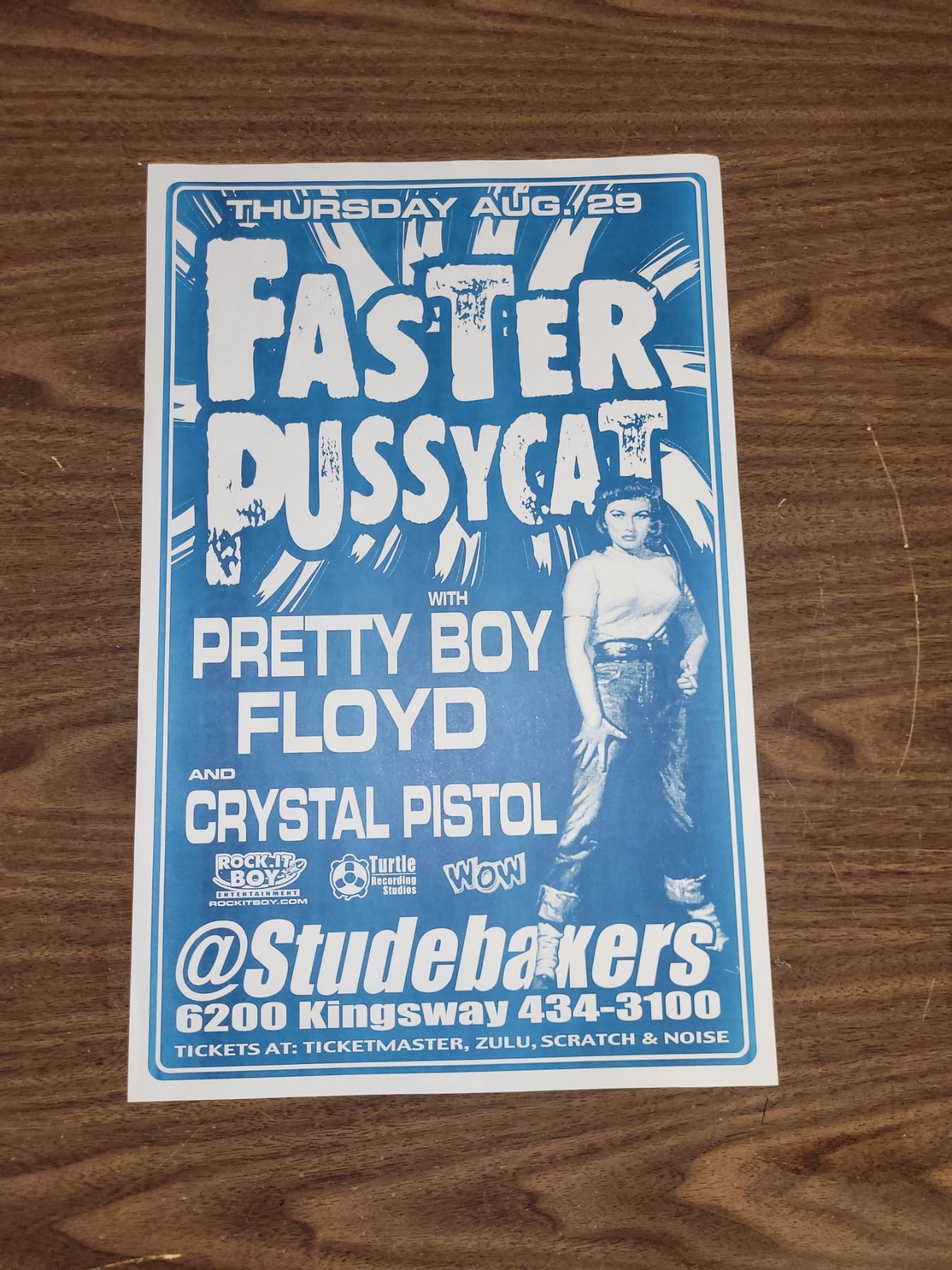 Faster Pussycat Concert Advertisement Poster